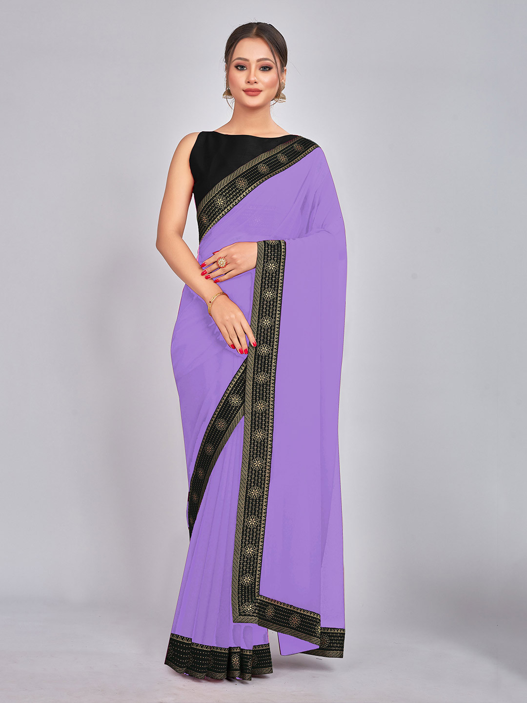 Buy CastilloFab Pure Georgette Saree - Sarees for Women 26624194 | Myntra