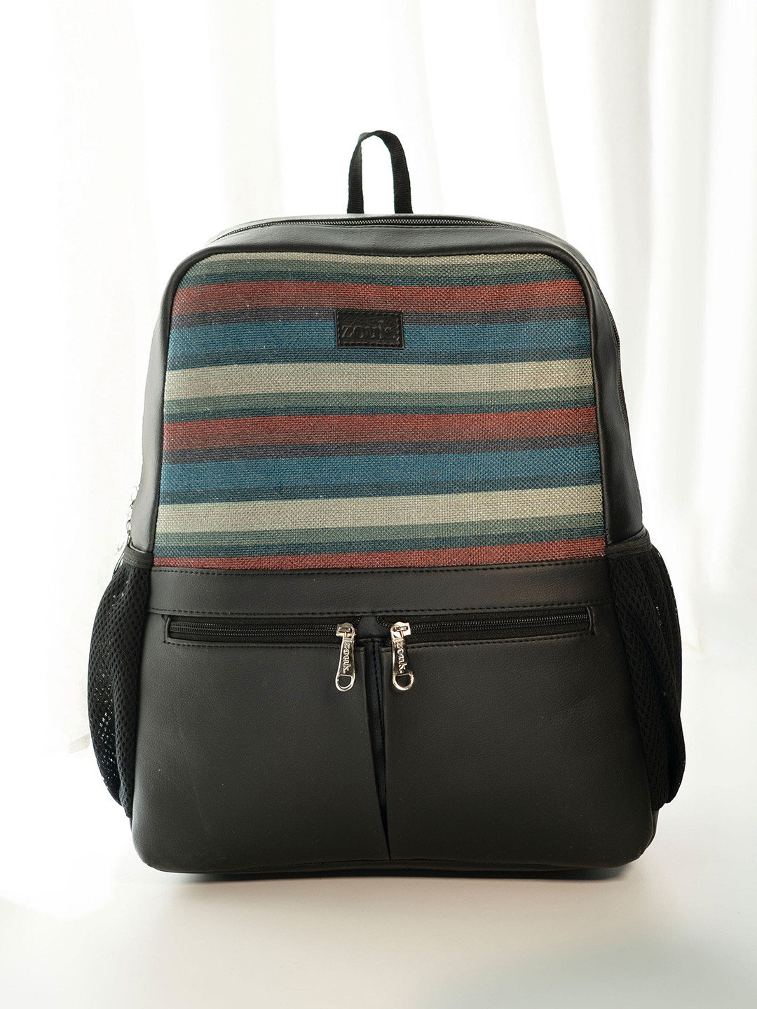Buy ZOUK Mysore Mosaic Striped Backpack With Compression Straps Up To ...