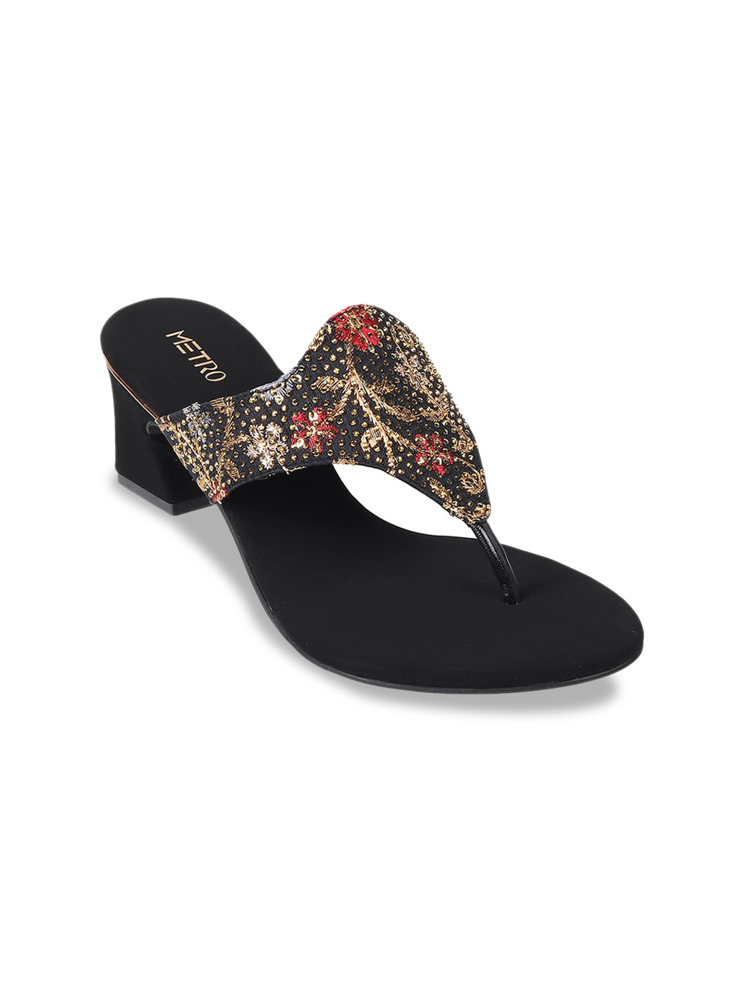 Buy Metro Embellished Open Toe Block Heels - Heels for Women 26631944 ...