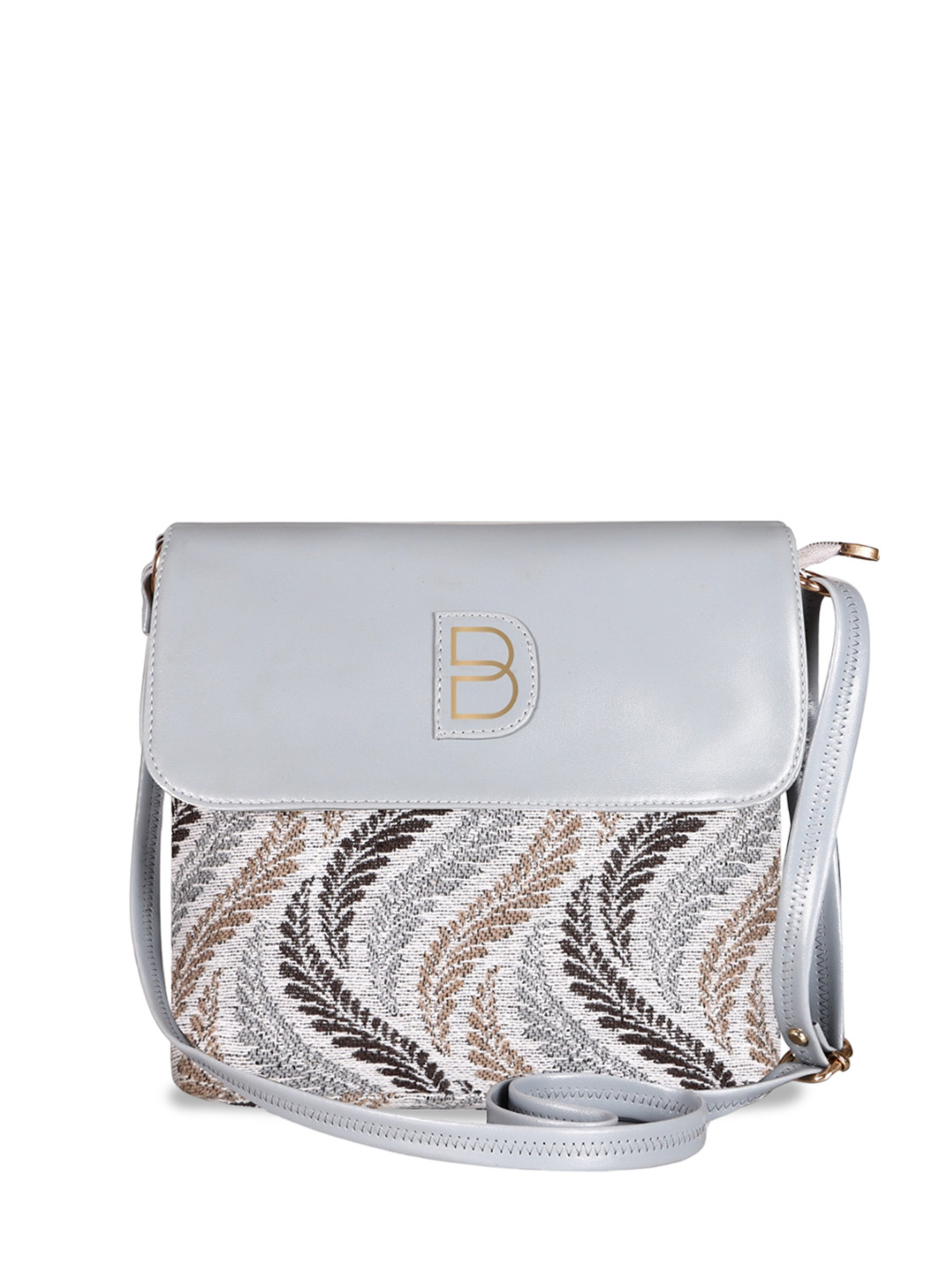 Buy BAGGATE Floral Self Design Structured Sling Bag - Handbags for ...