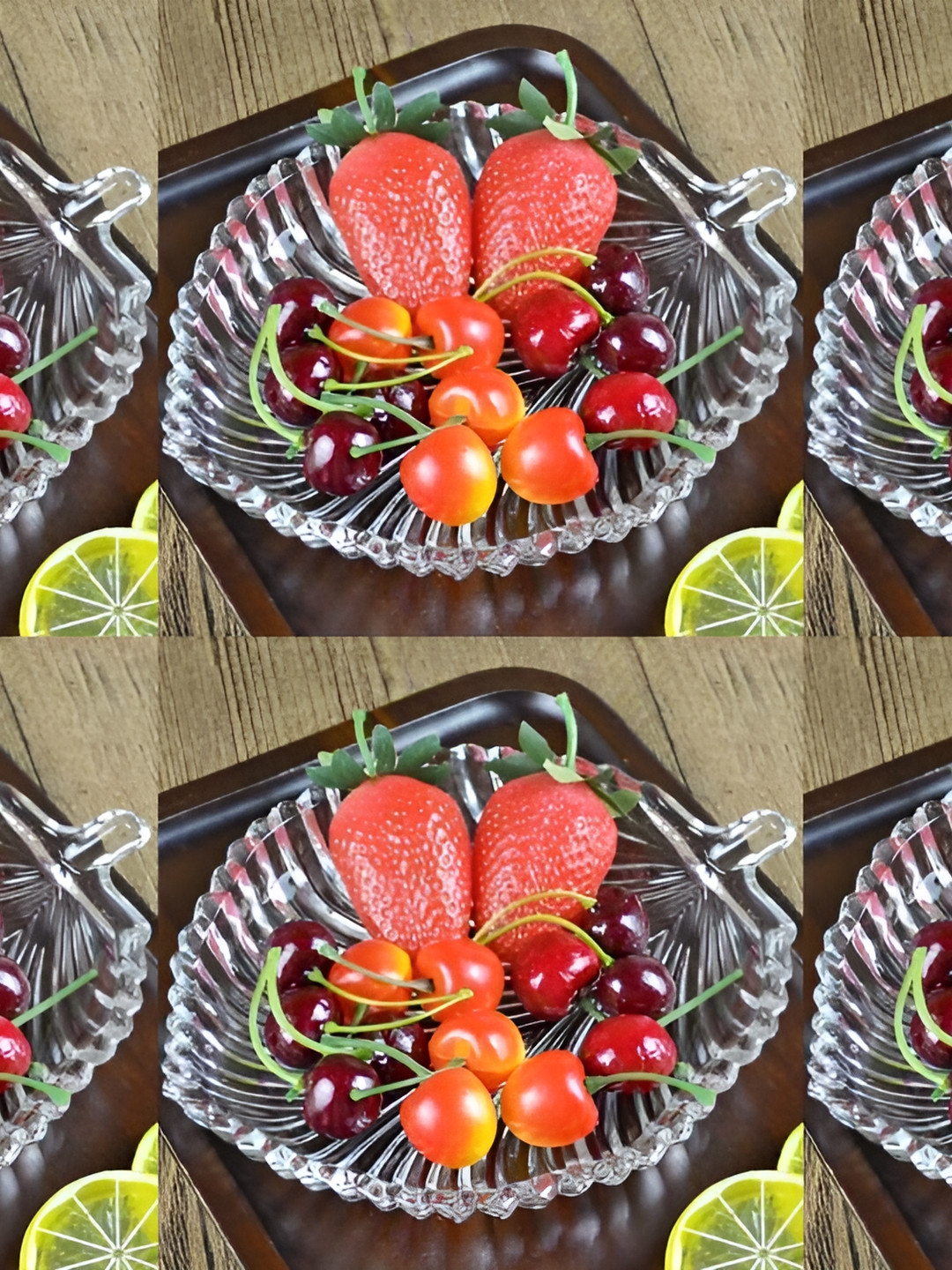Buy Afast Transparent 6 Pieces Dishwasher Safe Glass Food Platter ...