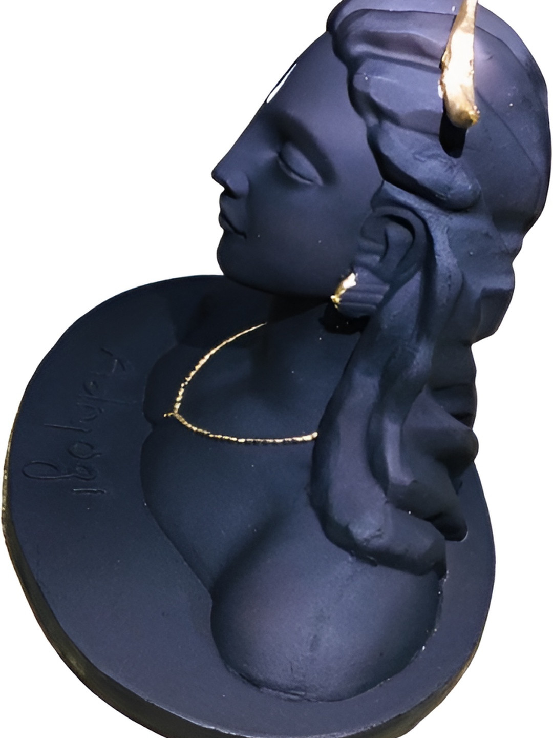 Buy Navyaksh Black Marble Adiyogi God Idols Statue For Car Dashboard ...