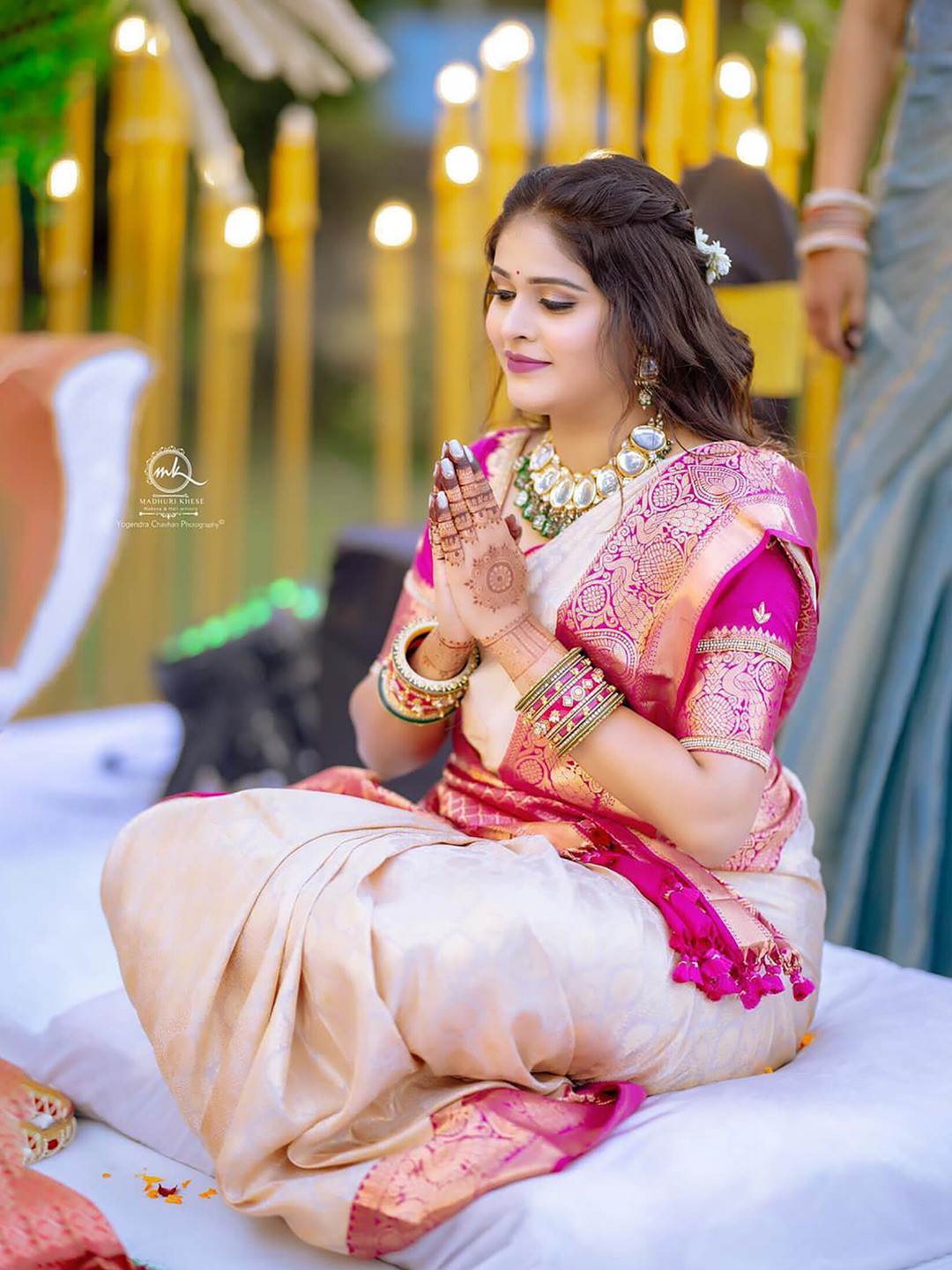 Buy KALINI Woven Design Zari Silk Cotton Banarasi Saree - Sarees for ...