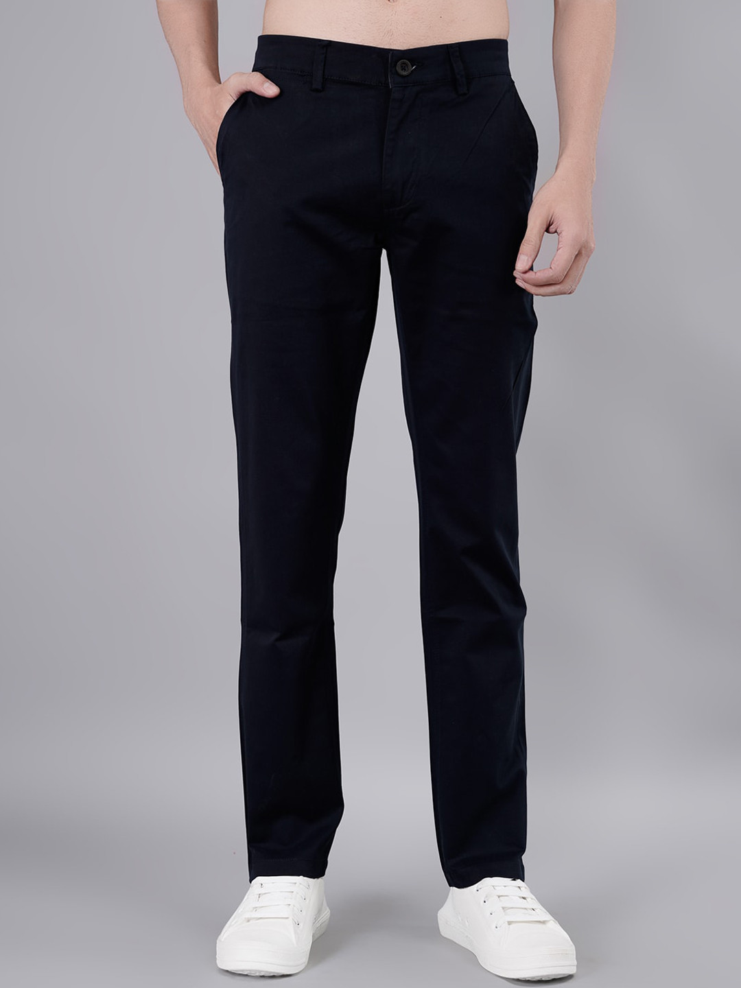 Buy TIM PARIS Men Relaxed Mid Rise Easy Wash Chinos - Trousers for Men ...