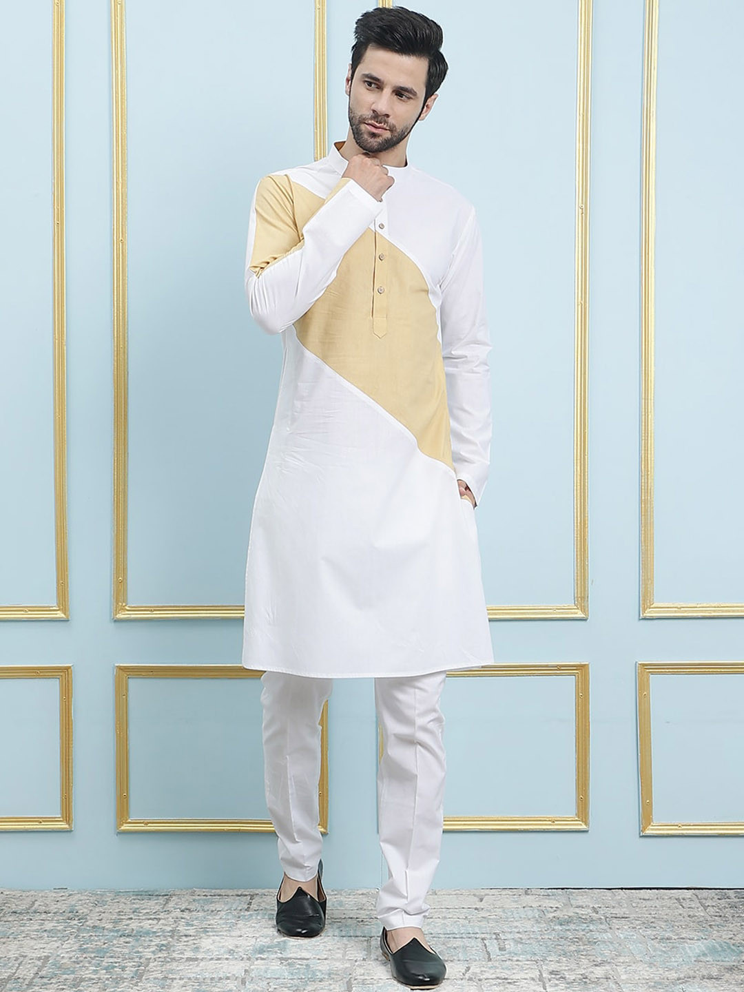 Buy See Designs Colourblocked Princess Panel Straight Kurta - Kurtas ...