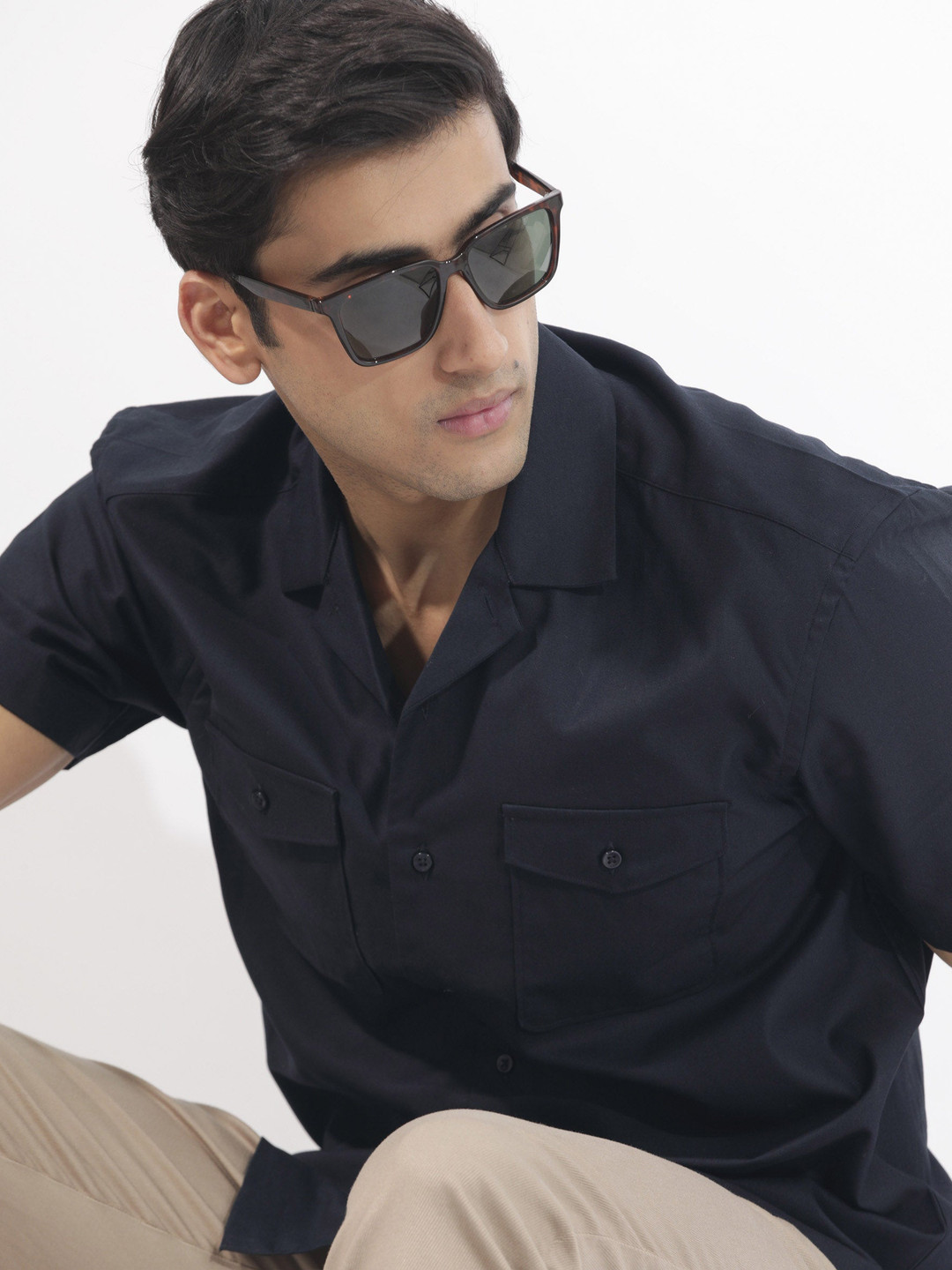 Buy RARE RABBIT Men Salford Regular Fit Cuban Collar Cotton Shirt - Shirts for Men 26663996 | Myntra