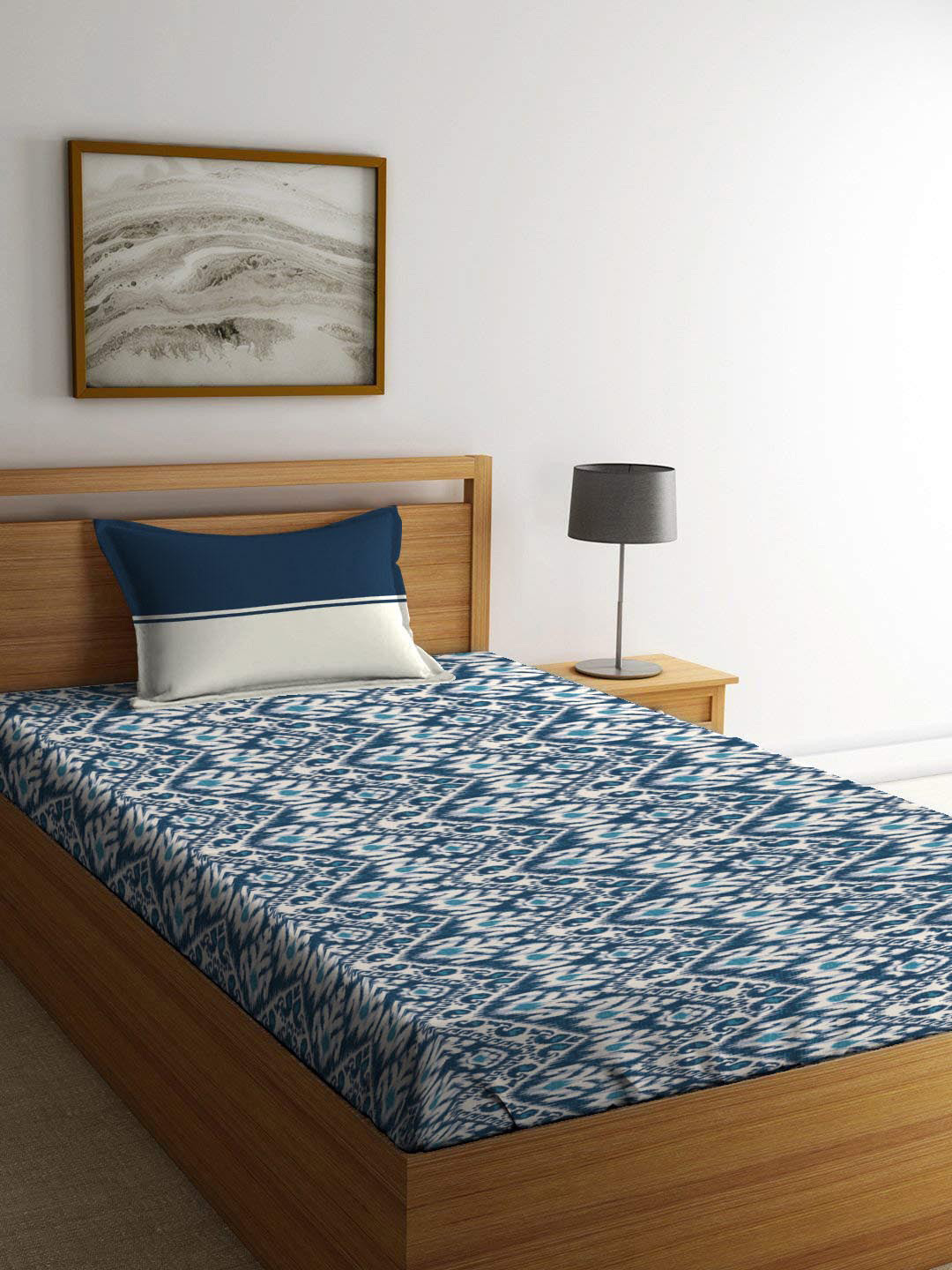 Buy MYTRIDENT Audrey Urban Comfort Flat 144TC Single Cotton 1 Bedsheet ...