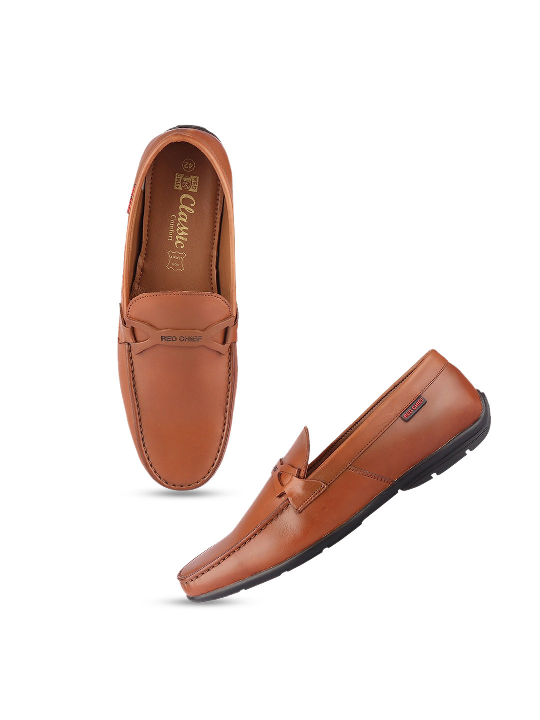 Buy Red Chief Men Round Toe Leather Formal Loafers - Formal Shoes for ...