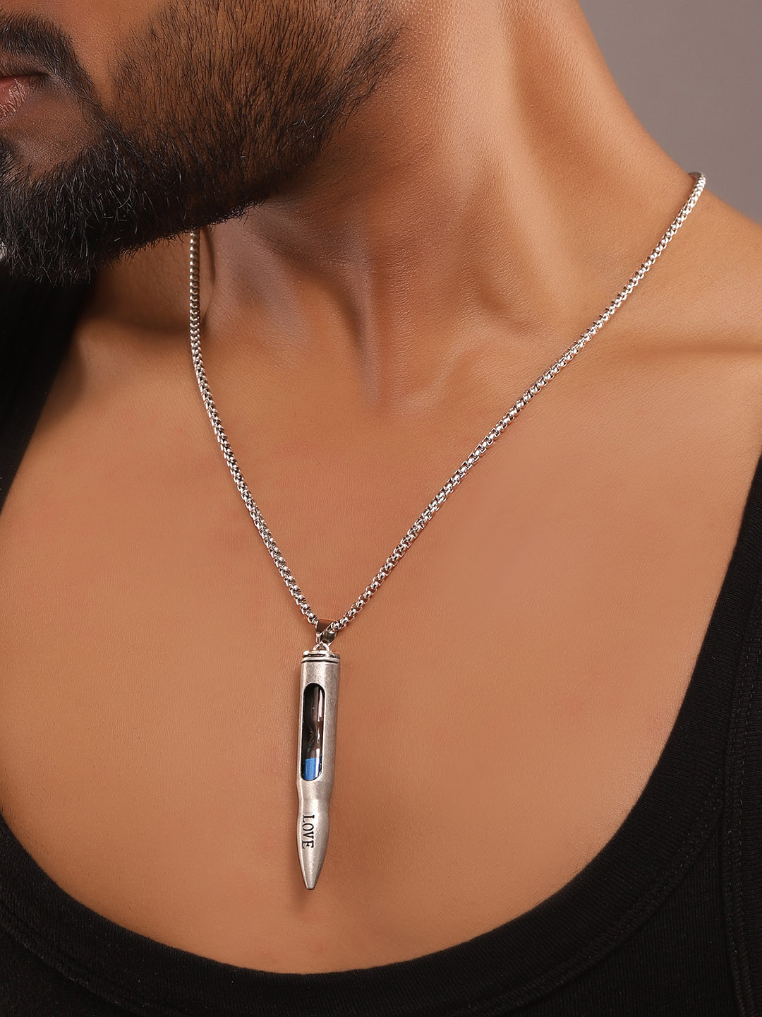 Buy Roadster Men Silver Toned Silver Plated Chain & Pendant - Necklace ...