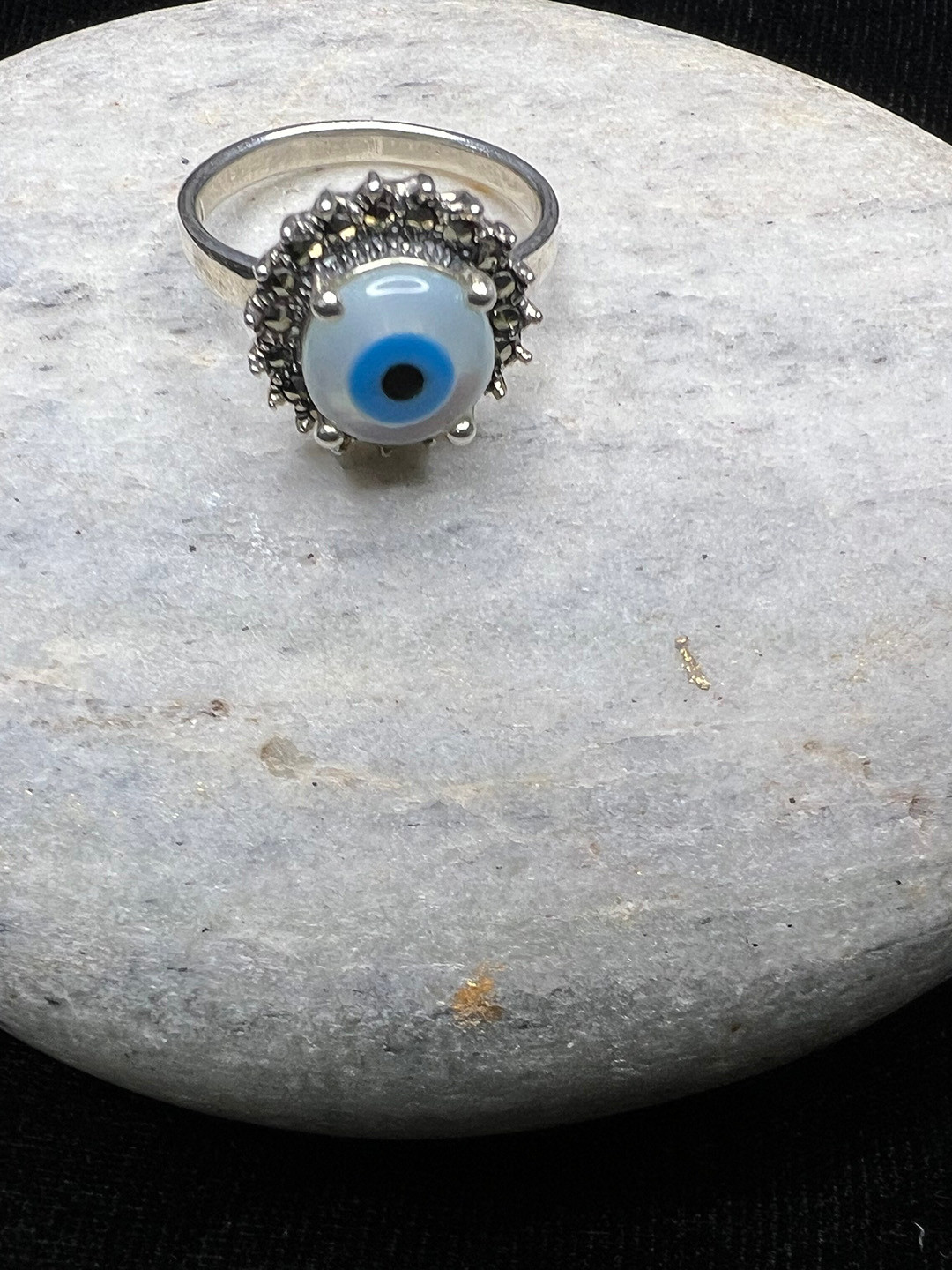 Buy Arte Jewels 92.5 Sterling Silver Evil Eye Finger Ring - Ring for ...