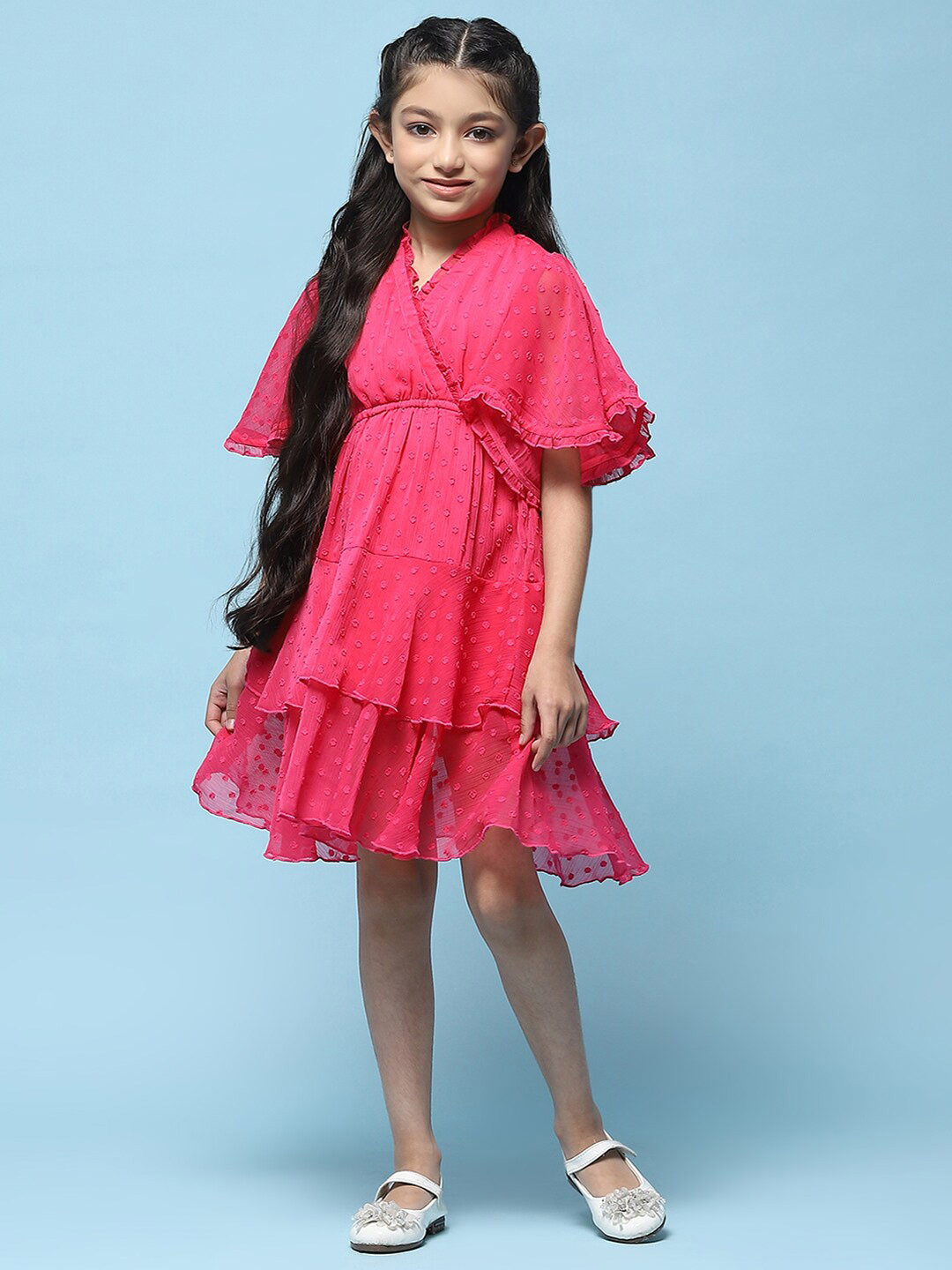 Buy Biba Girls Self Designed Fit & Flare Dress - Dresses for Girls ...