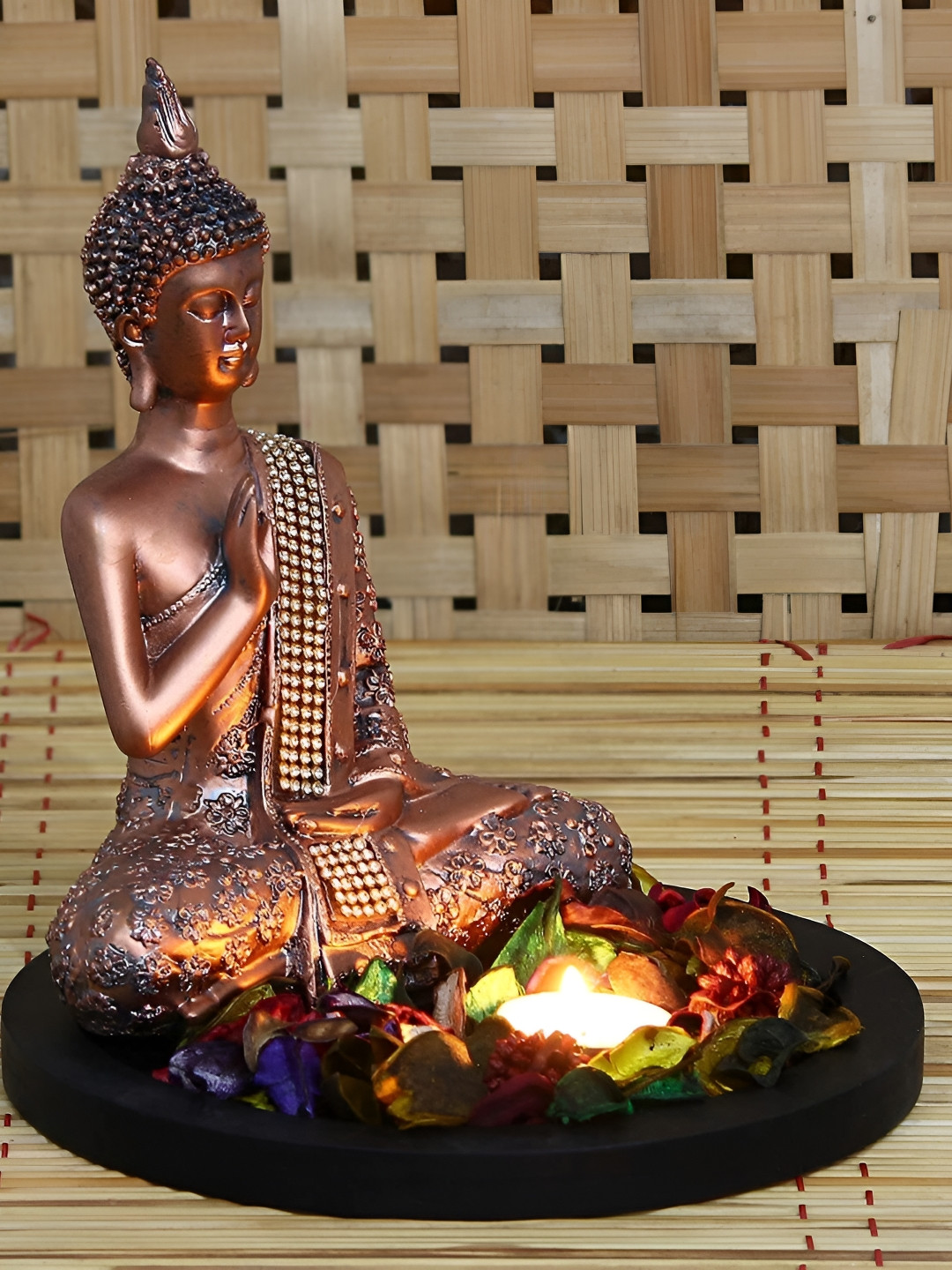 Buy Krishnagallery1 Black & Gold Toned Lord Budha Goutam Budh Feng Sui ...