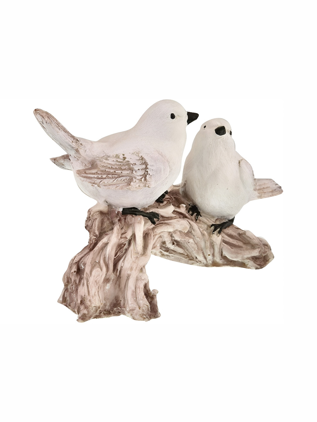 Buy Krishnagallery1 Brown & Cream Love Birds Statue Entique Finish Love ...
