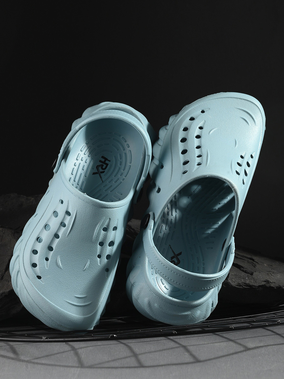 Buy HRX By Hrithik Roshan Men Blue Slip On Clogs - Flip Flops for Men ...