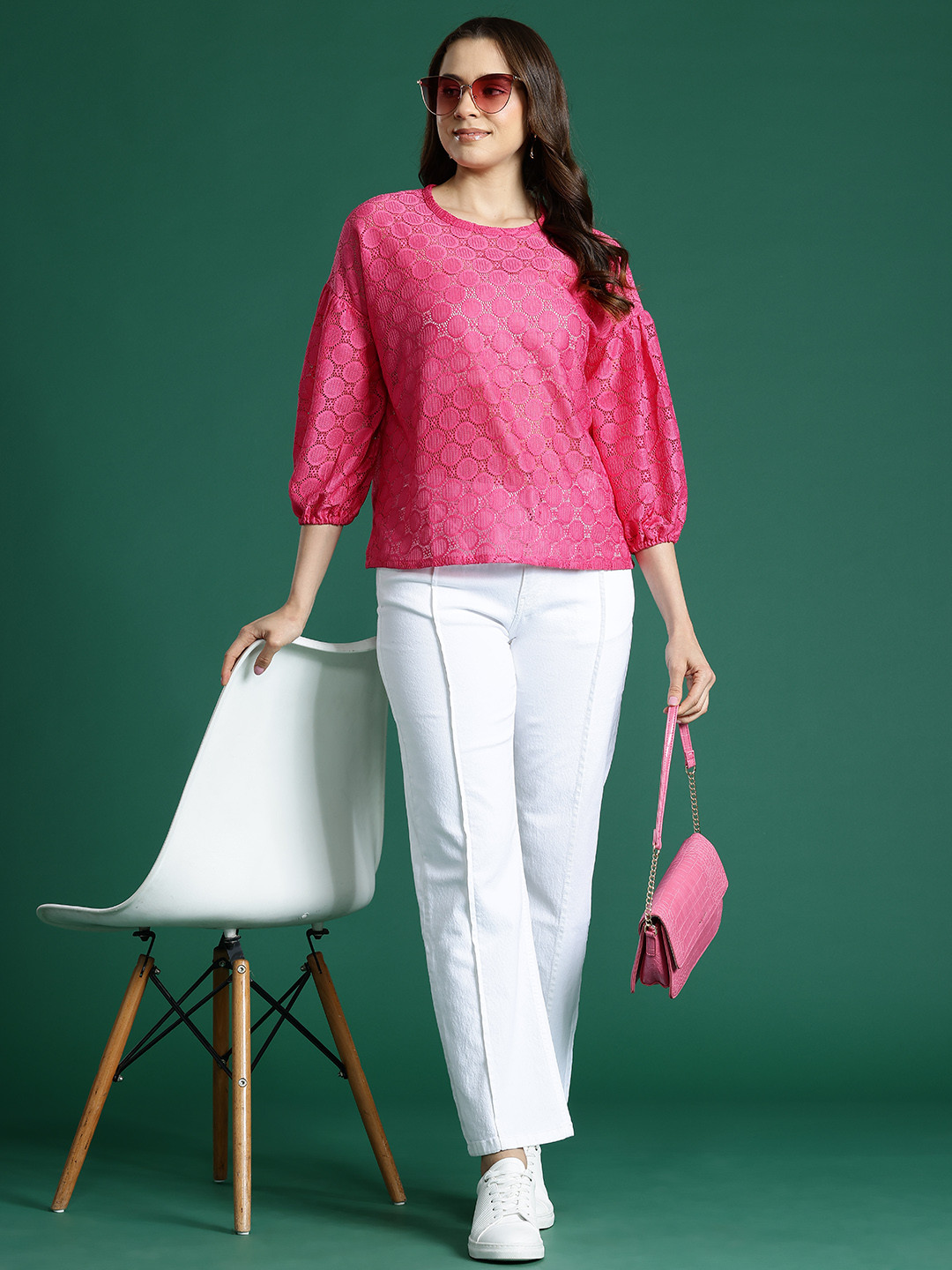 Buy DressBerry Self Design Sheer Top - Tops for Women 26697284 | Myntra