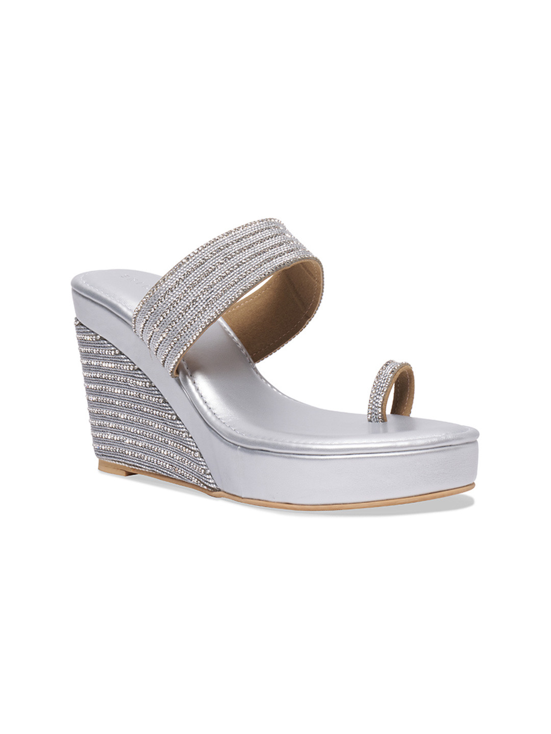 Buy ERIDANI Embellished Open Toe Wedge Heels - Heels for Women 26703062 ...