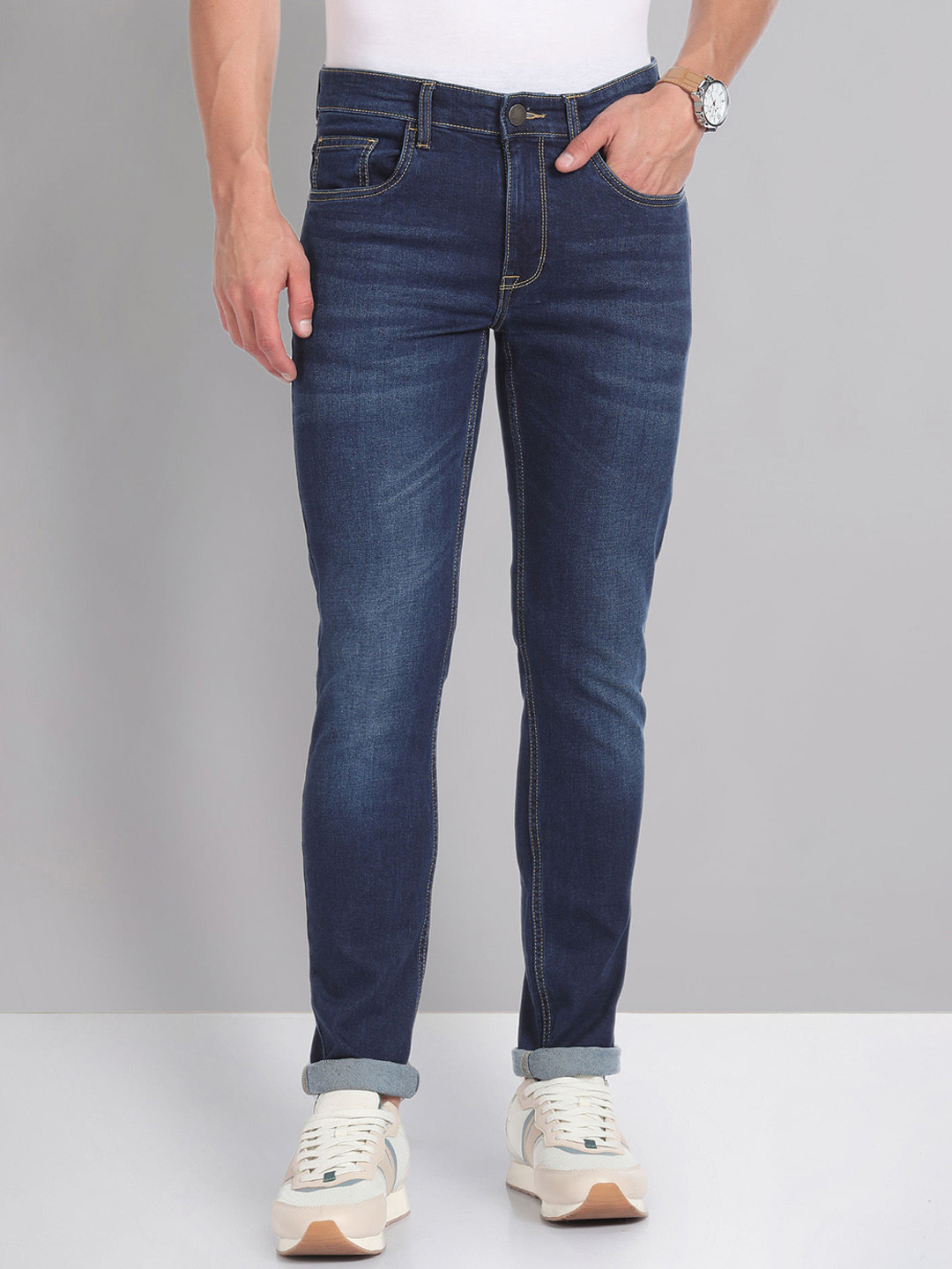 Buy AD By Arvind Mid Rise Skinny Fit Jeans - Jeans for Men 26705102 ...