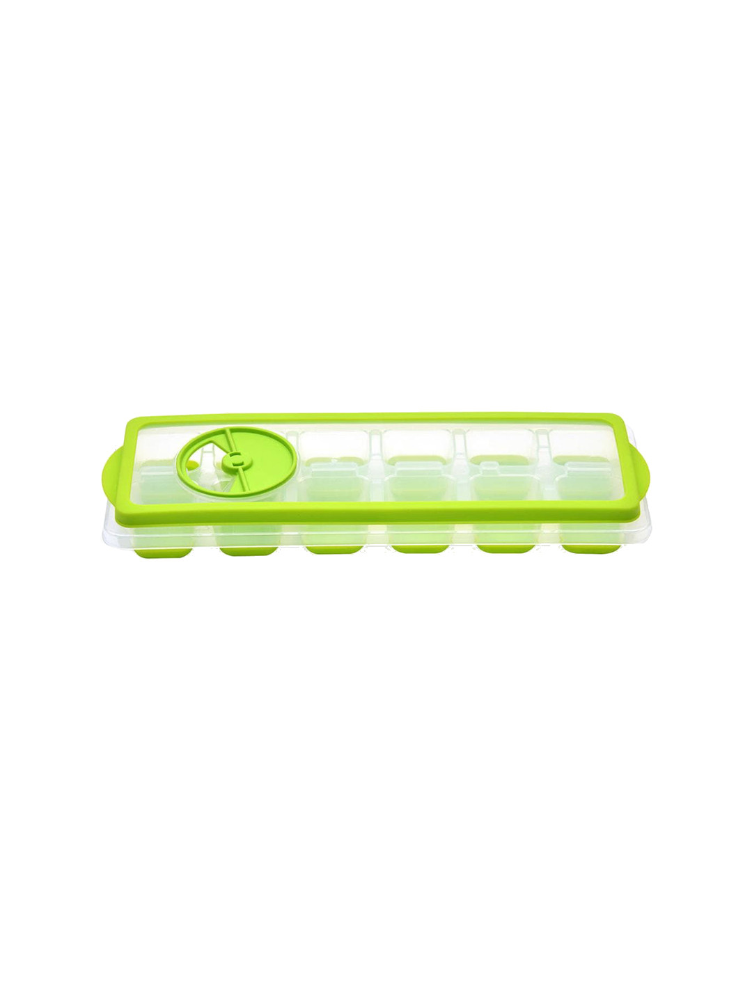 Buy Athome By Nilkamal Green Ice Cube Tray With Lid - Ice Moulds for ...