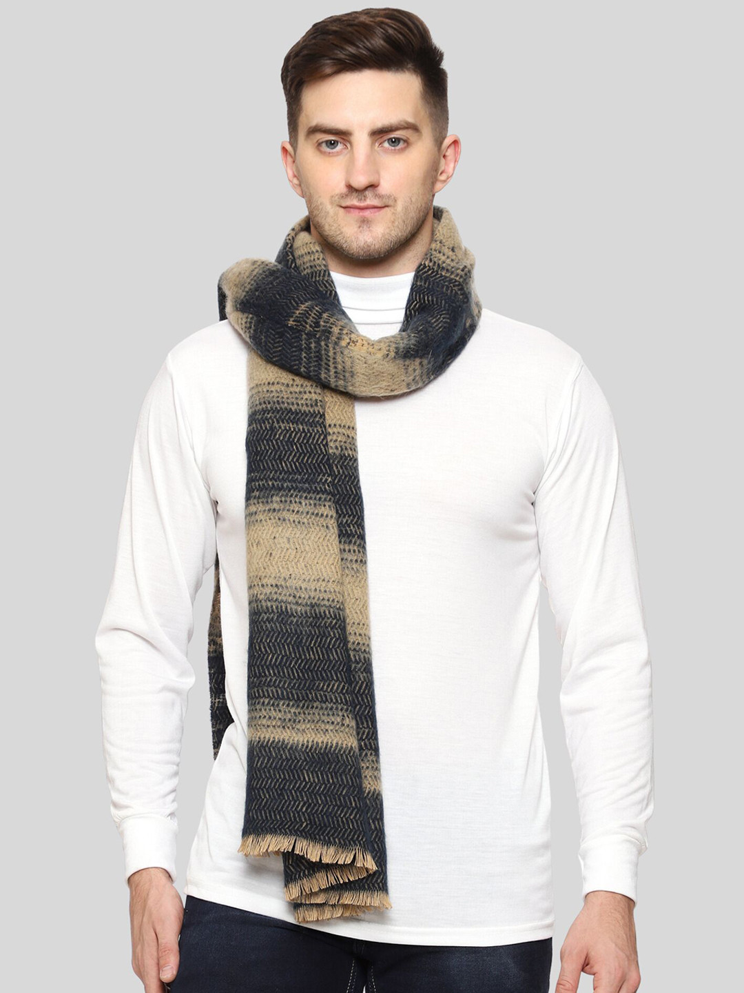 Buy SWI Stylish Woven Design Woollen Mufflers - Mufflers for Men ...