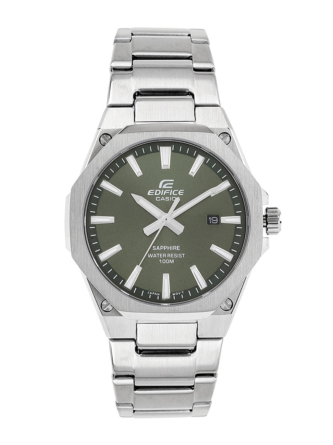 Buy CASIO Men EDifice EFR S108D 3AVUDF Green Analog Dial Silver ...