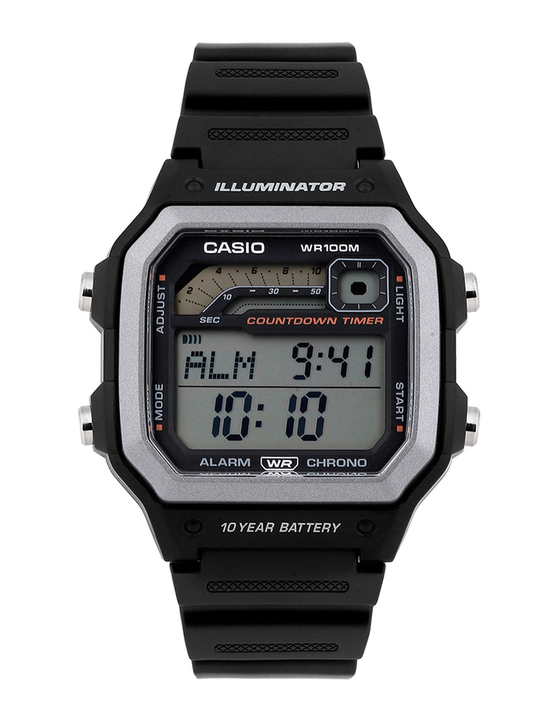 Buy CASIO Men Printed Dial Wrap Around Straps Digital Chronograph Watch ...
