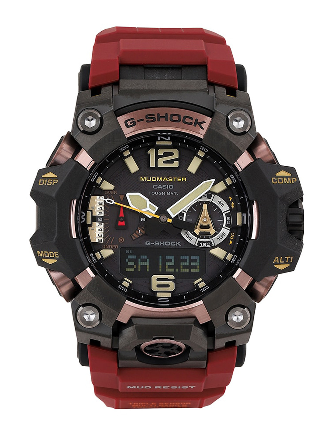 Buy CASIO Men G Shock Mudmaster GWG B1000 1A4DR Ana Digi Dial Red Resin ...