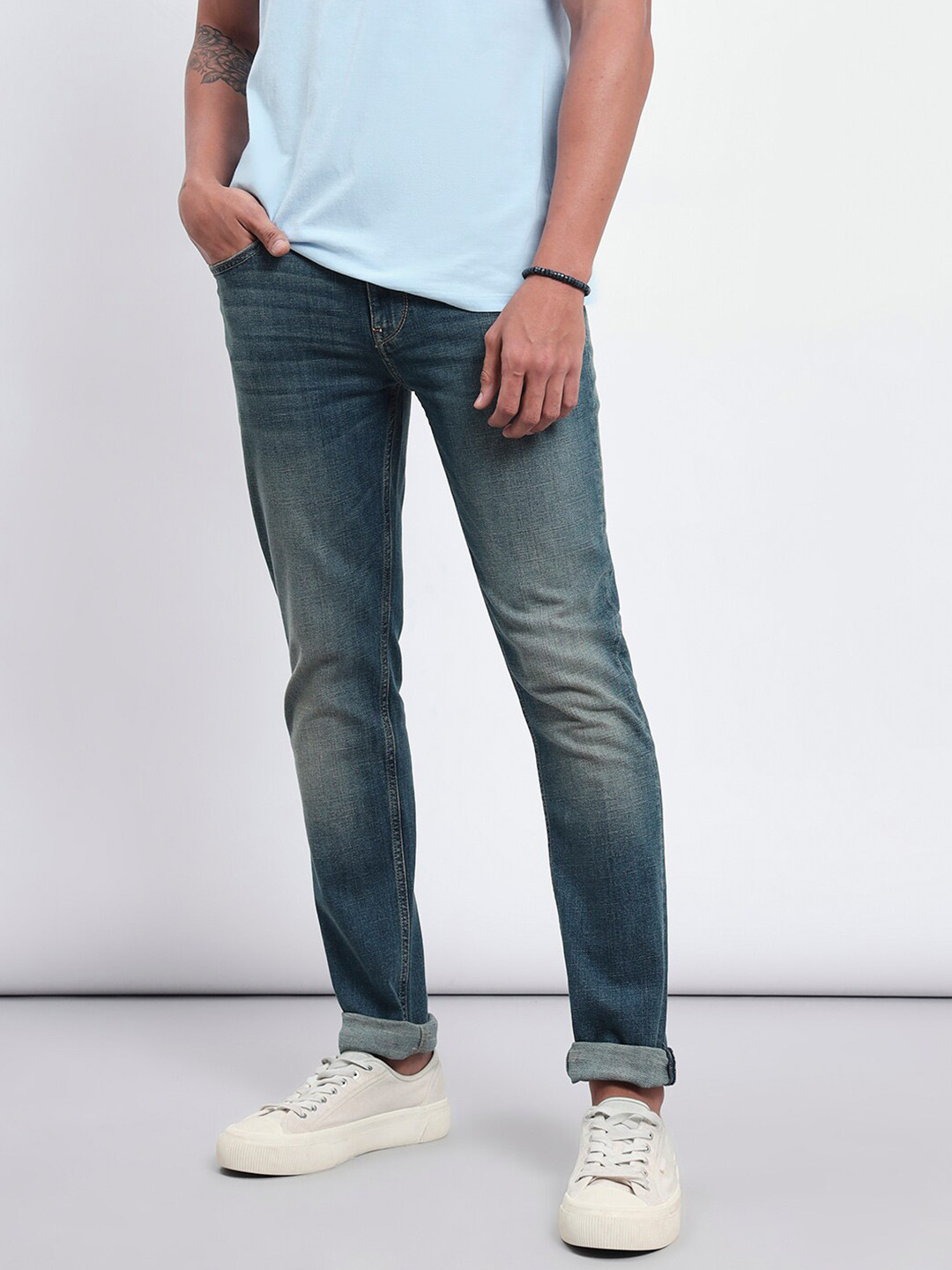 Buy Lee Men Bruce Skinny Fit High Rise Clean Look Stretchable Jeans ...