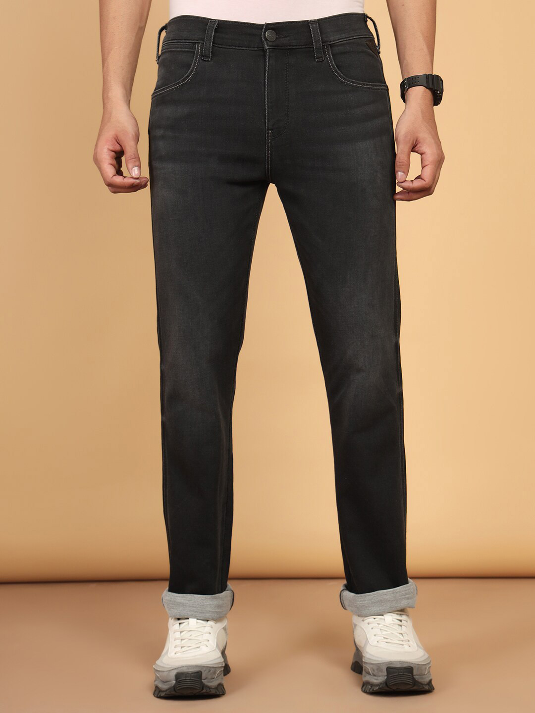 Buy Wrangler Men High Rise Straight Fit Stretchable Jeans - Jeans for ...