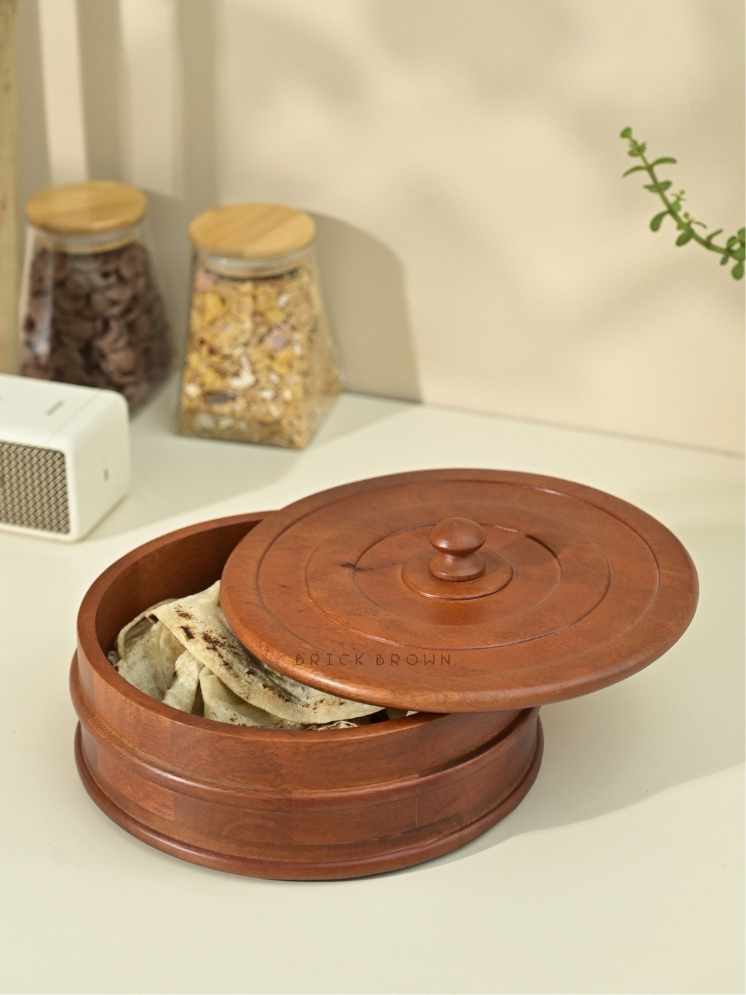 Buy BRICK BROWN Brown Wooden Roti Box - Roti Box for Unisex 26720534 ...