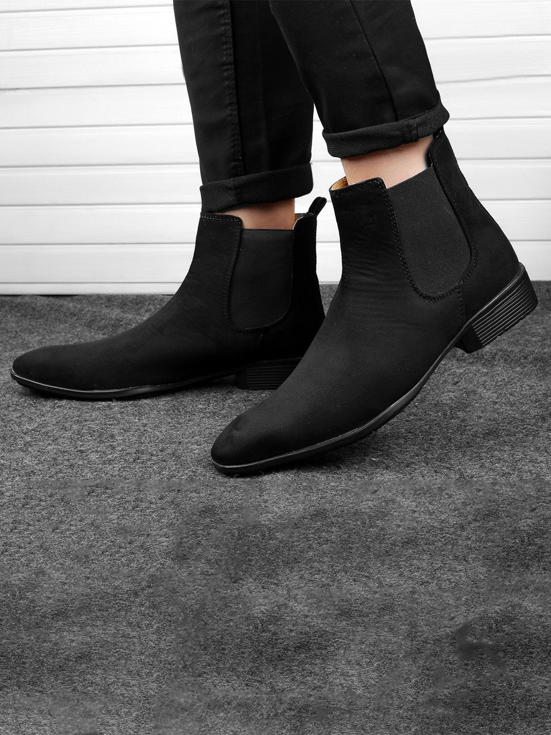 Buy INVICTUS Men Square Toe Mid Top Chelsea Boots - Boots for Men ...