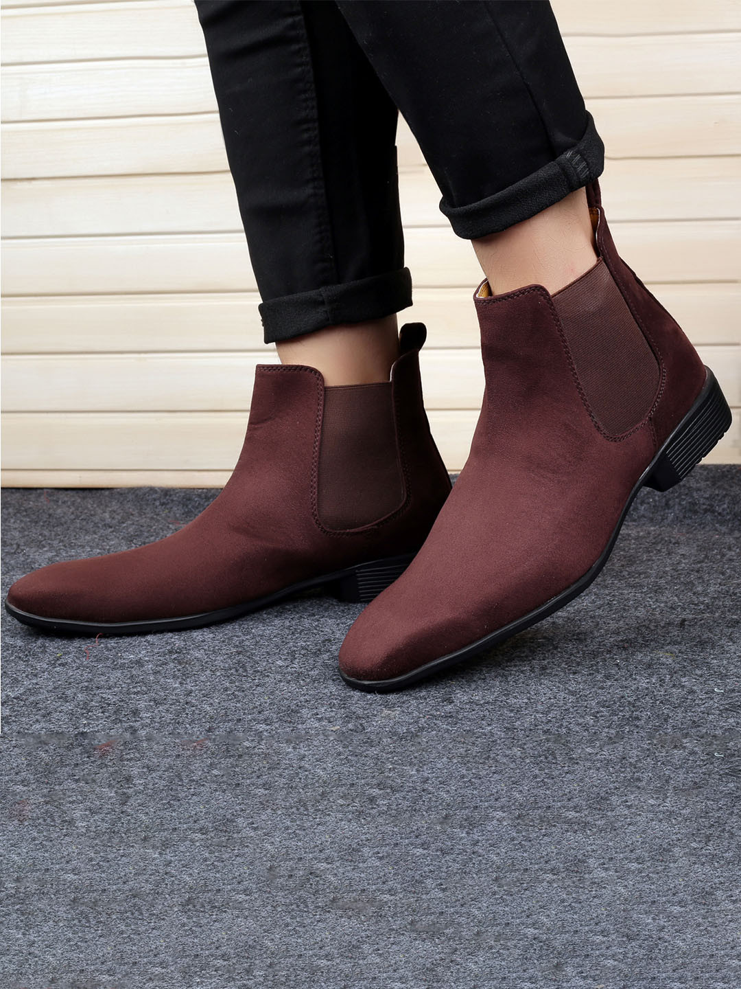 Buy INVICTUS Men Square Toe Mid Top Chelsea Boots - Boots for Men ...
