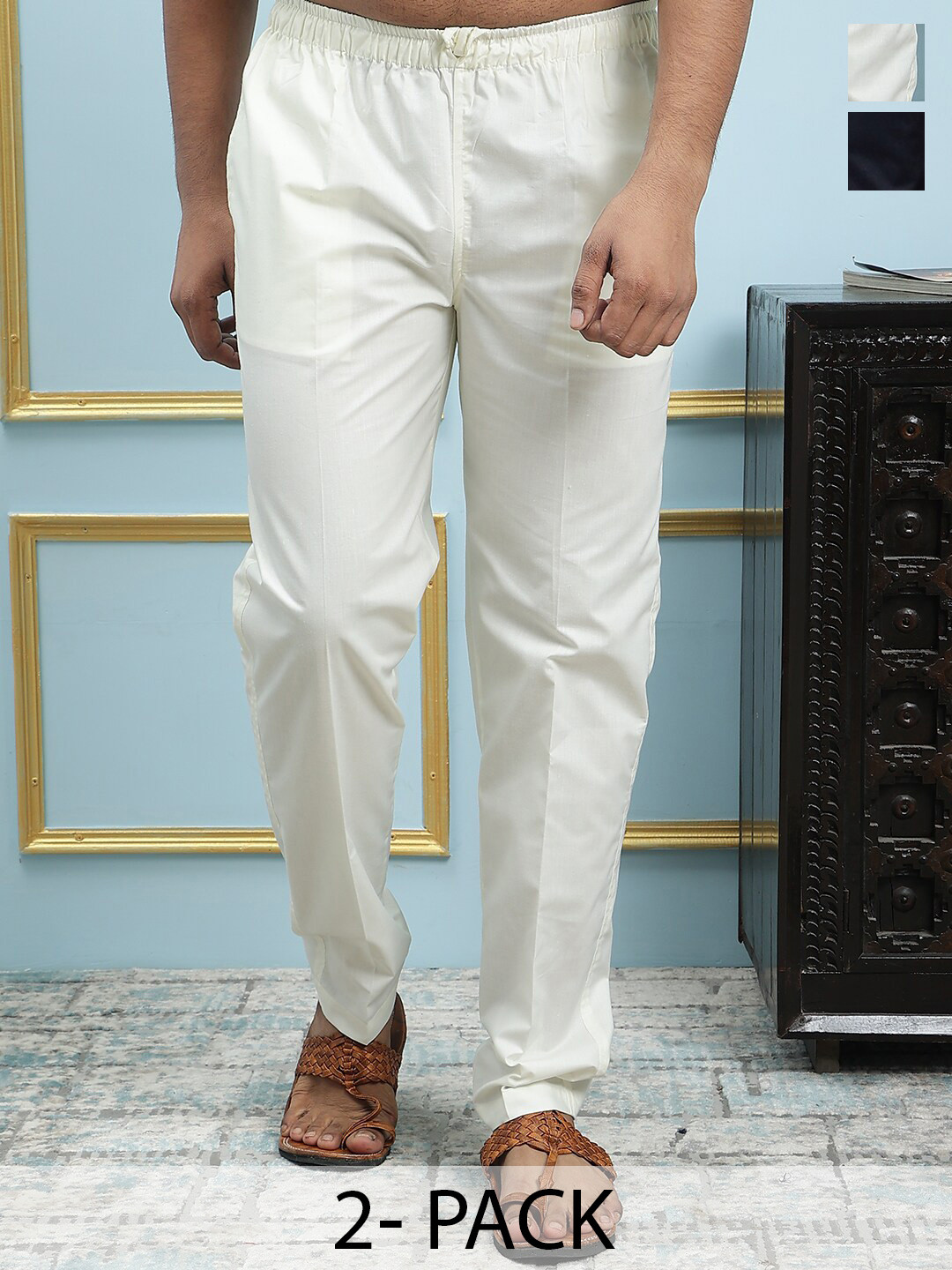 Buy See Designs Pack Of 2 Pure Cotton Mid Rise Pyjamas - Pyjamas for ...