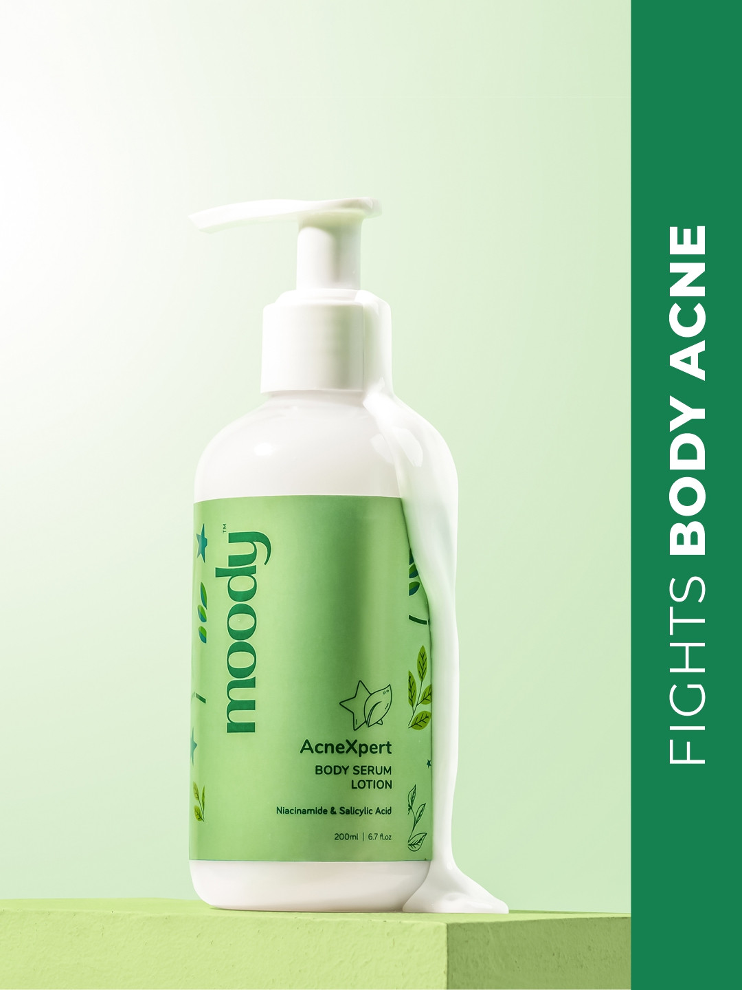 Buy MOODY AcneXpert Body Serum Lotion With Niacinamide & Salicylic Acid ...