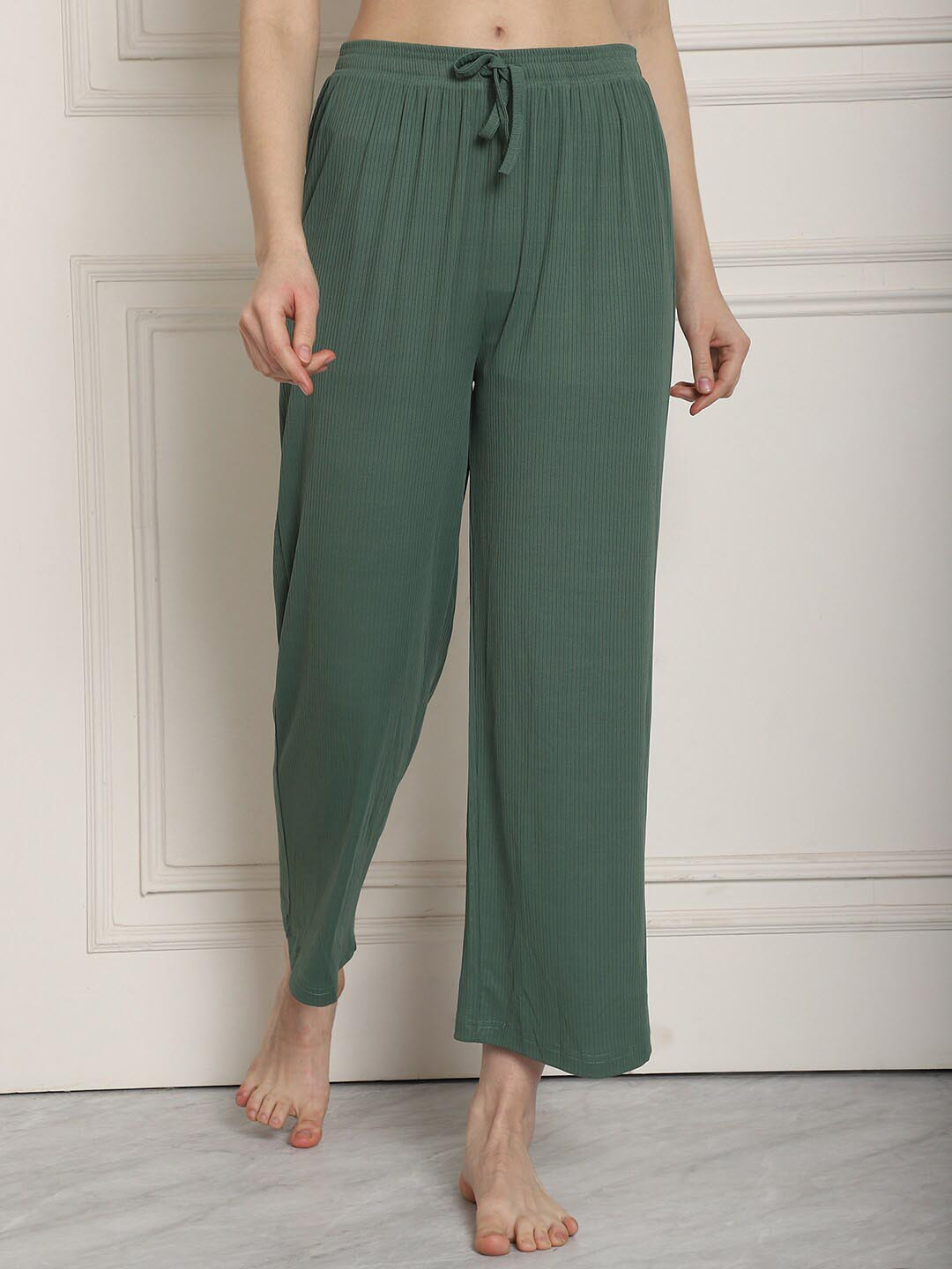Buy NEUDIS Women Ribbed Parallel Lounge Pants - Lounge Pants for Women ...