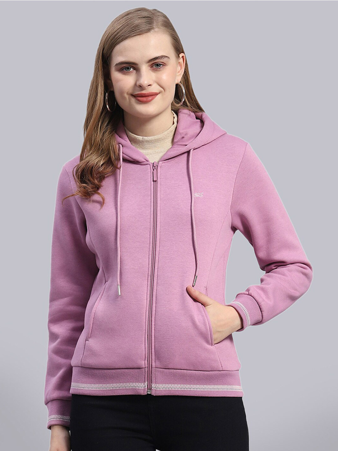 Buy Monte Carlo Hooded Front Open Sweatshirt - Sweatshirts for Women ...