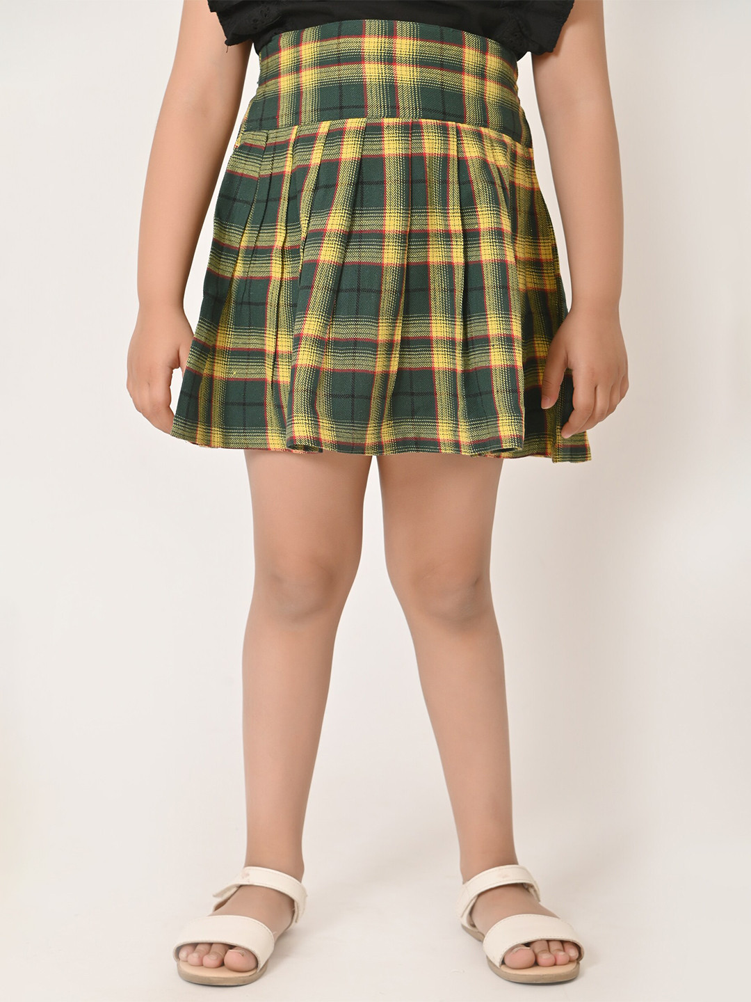 Buy BAESD Checked Pure Cotton Knee Length Skirt - Skirts for Girls ...