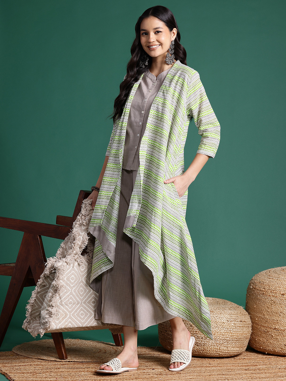 Buy Sangria Ethnic Co Ords With Shrug - Co Ords for Women 26771260 | Myntra
