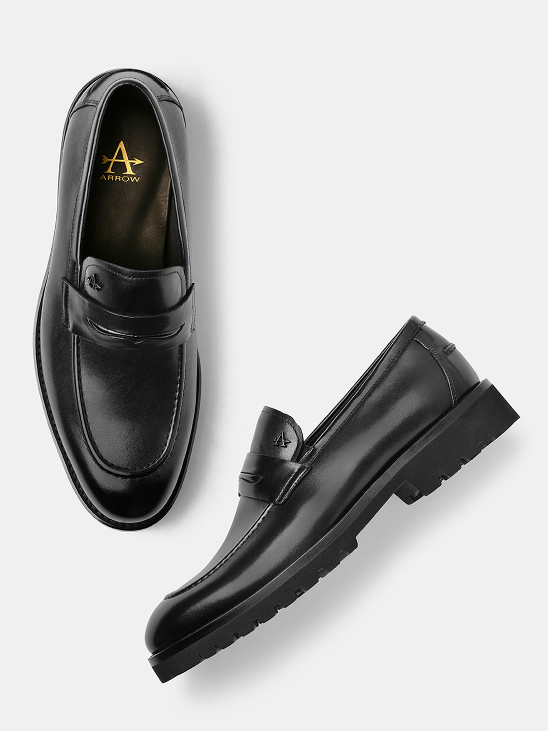 Buy Arrow Men MARCOS Leather Formal Loafers - Formal Shoes for Men ...