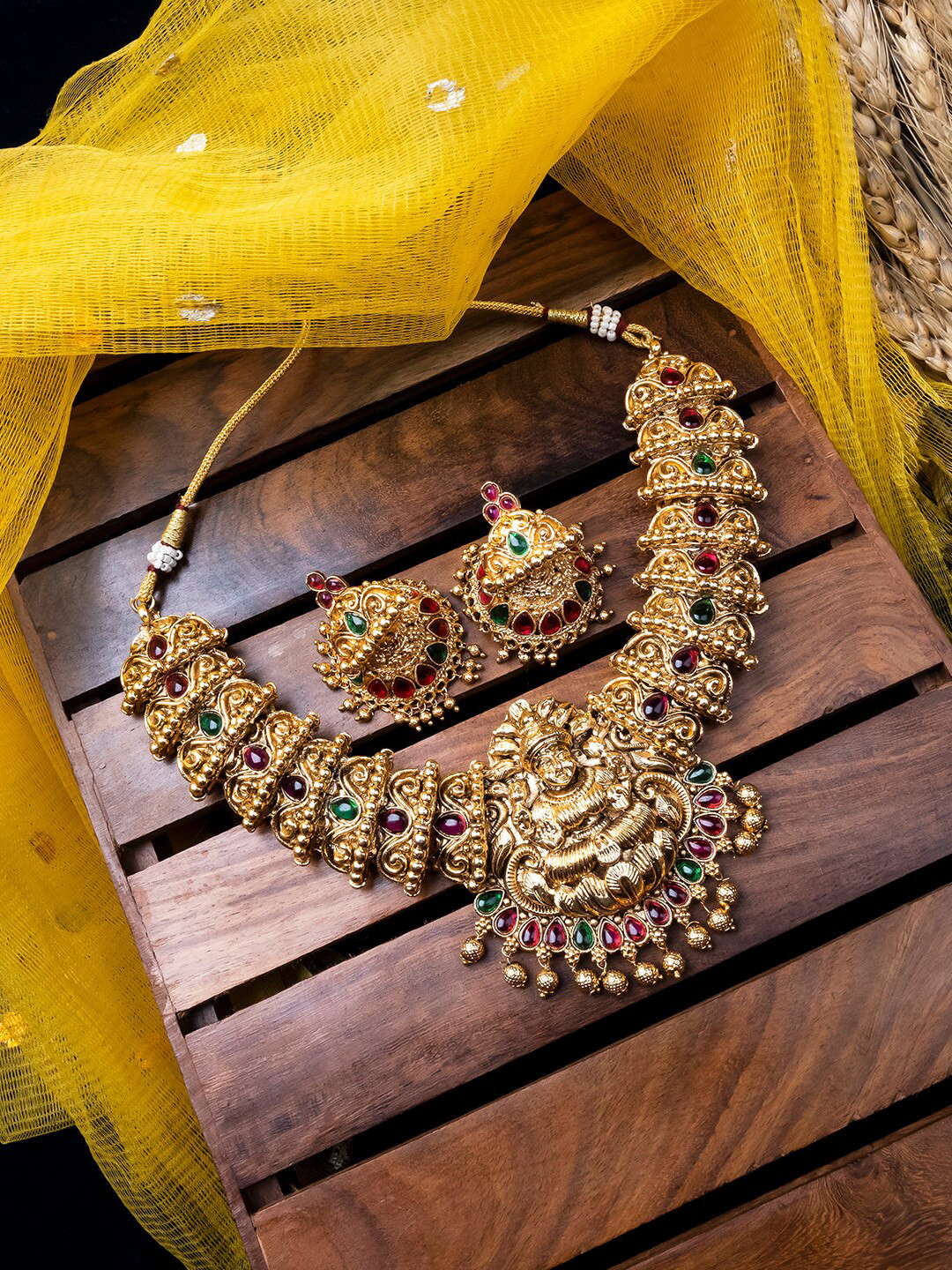 Buy StileAdda Gold Plated Pearl Beaded Jewellery Set - Jewellery Set ...