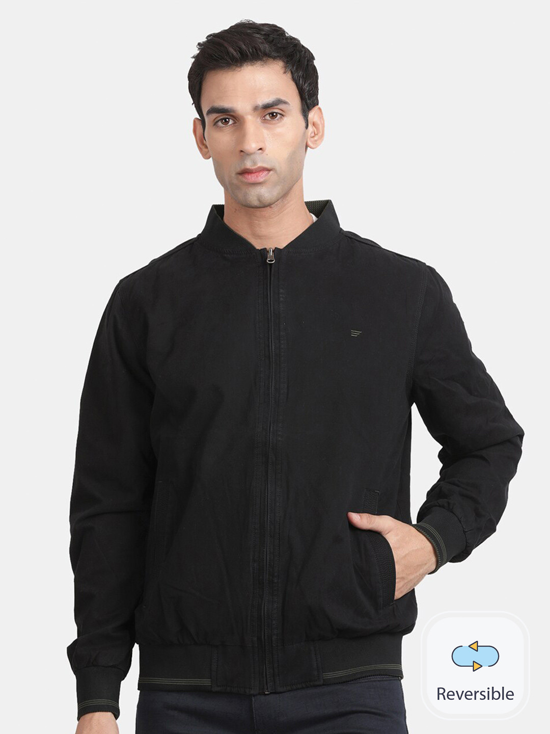Buy T Base Reversible Bomber Jacket - Jackets for Men 26787358 | Myntra