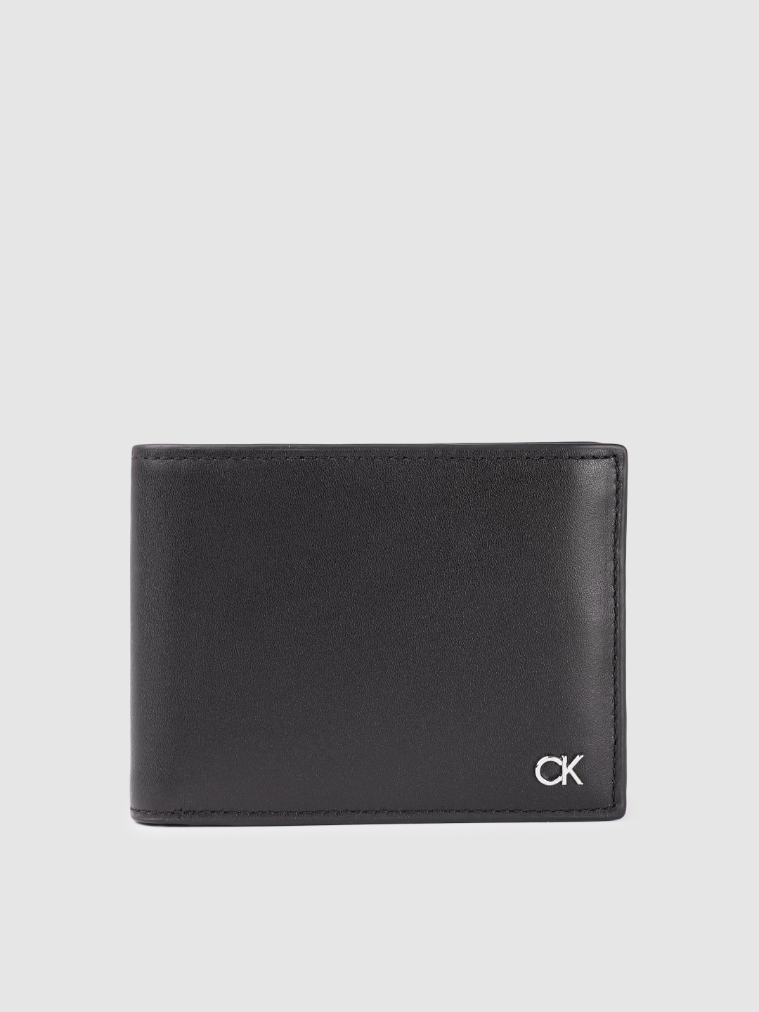 Buy Calvin Klein Men Solid Leather Two Fold Wallet With RFID Protection ...