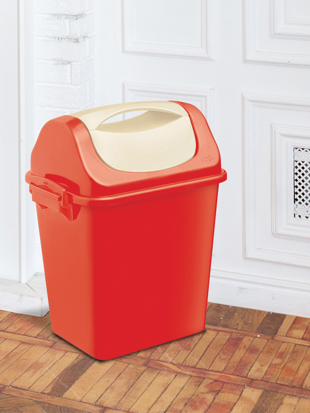 Buy Milton Magnum Swing Plastic Dustbin With Lid 10 Litres Red - Bins ...