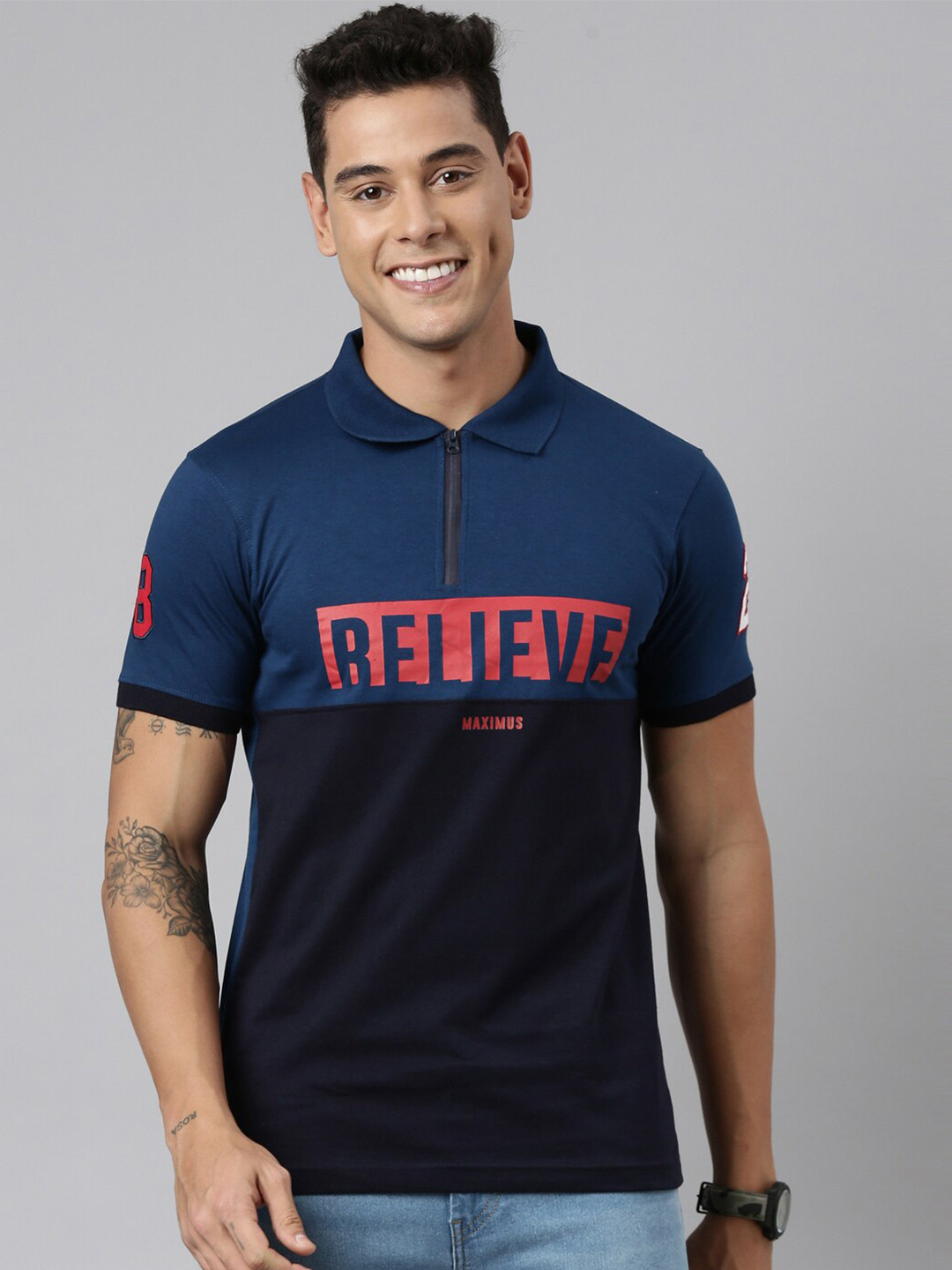 Buy DIXCY SCOTT Typography Printed Polo Collar T Shirt - Tshirts for ...