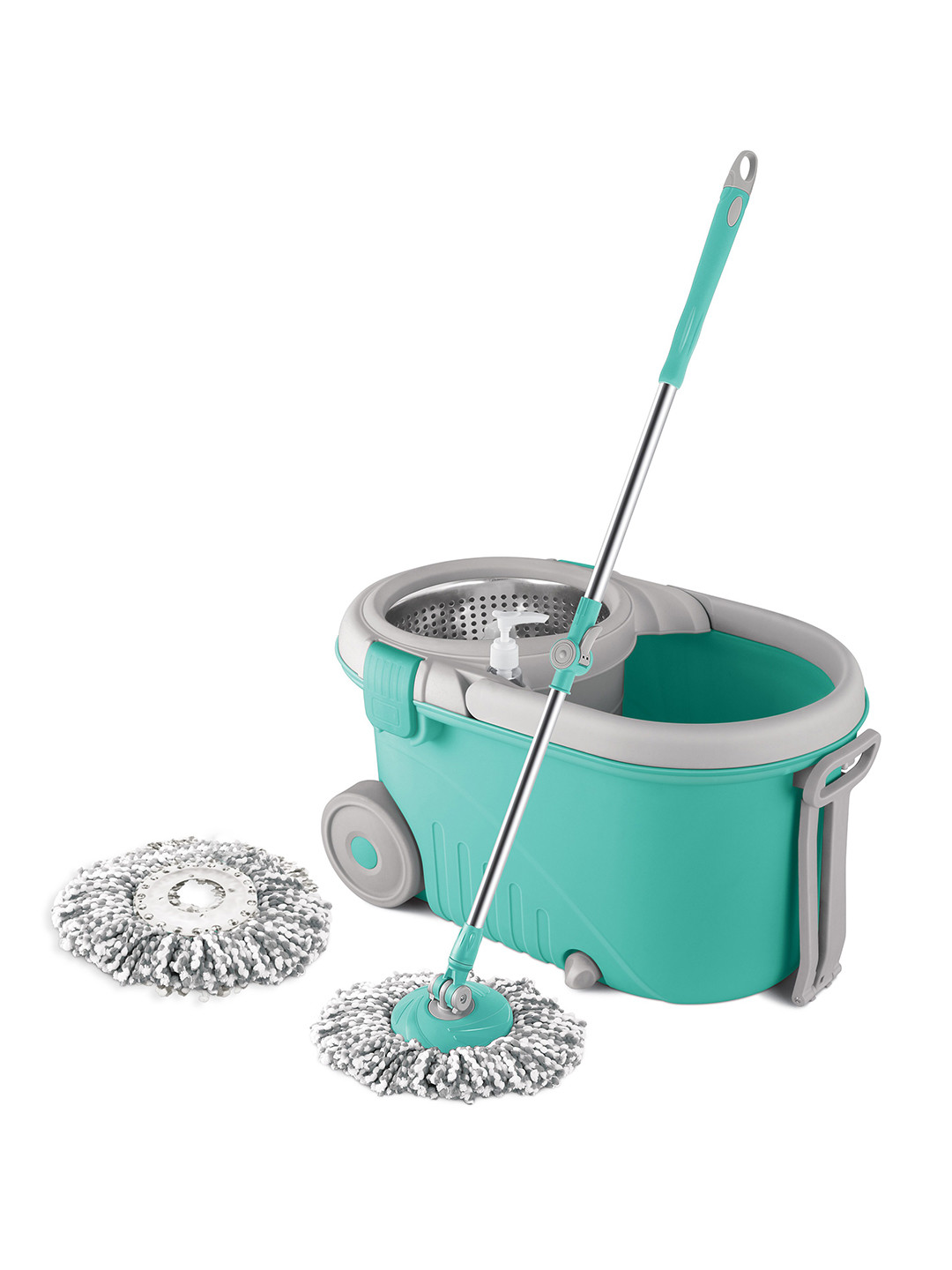 Buy SPOTZERO By MILTON Green Royale Steel Wringer Spin Mop With Big ...