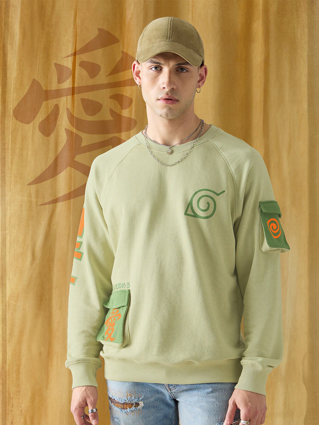 Buy The Souled Store Green Naruto Printed Pullover - Sweatshirts for ...