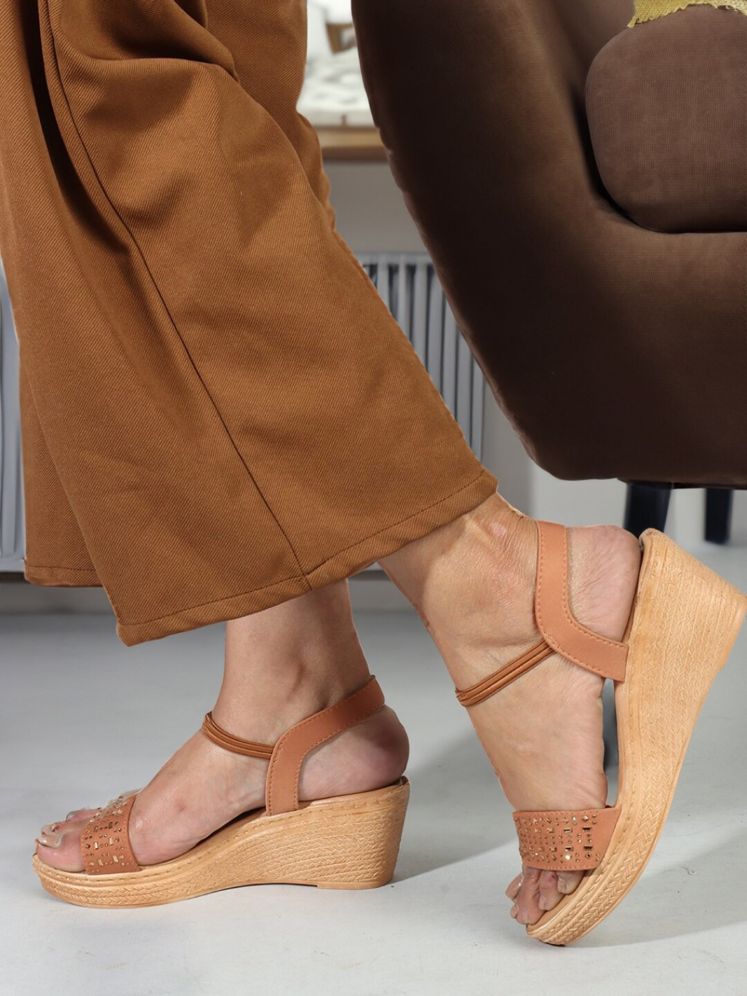 Buy Carlton London Embellished Open Toe Wedge Heels - Heels for Women ...