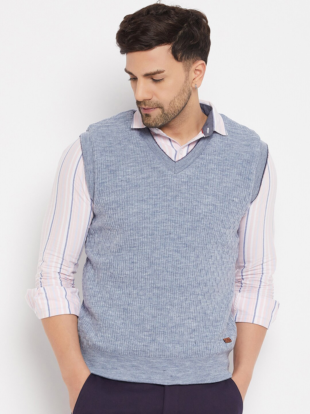 Buy Duke Colourblocked Reversible Acrylic Sweater Vest - Sweaters for ...