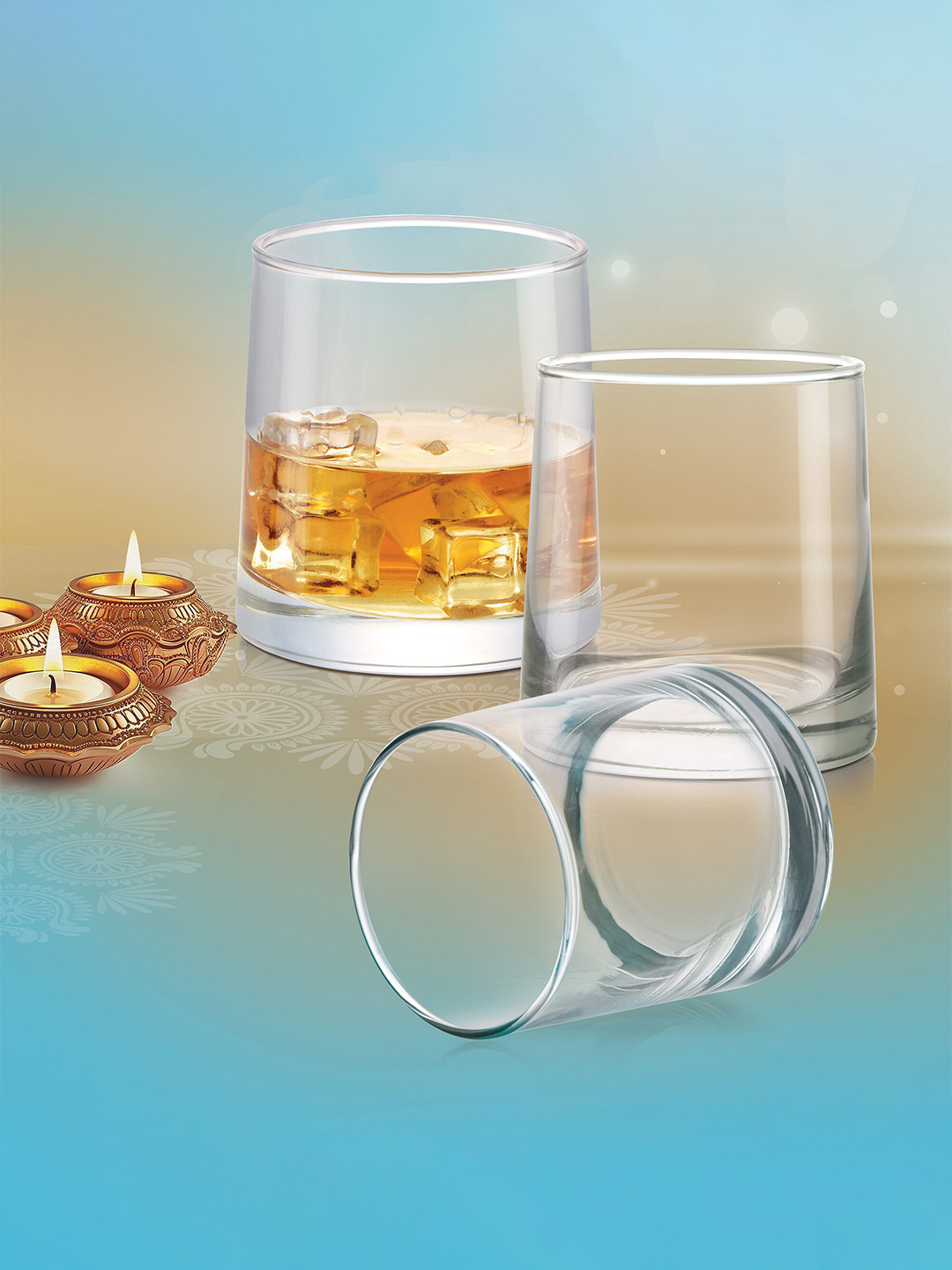 Buy Treo Grace On The Rocks Glass Tumbler 6 Pc Set 245 Ml ...