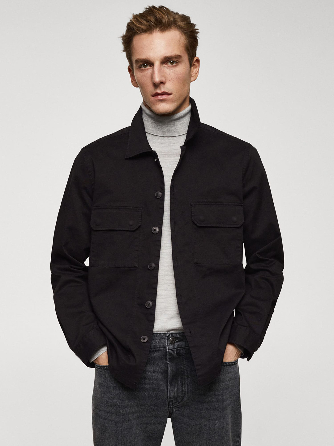 Buy MANGO MAN Solid Casual Shacket - Shackets for Men 26822050 | Myntra