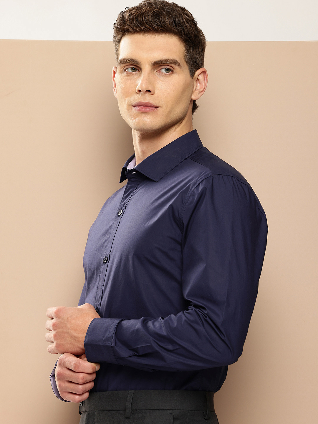 Buy INVICTUS Pure Cotton Slim Fit Semiformal Shirt - Shirts for Men ...